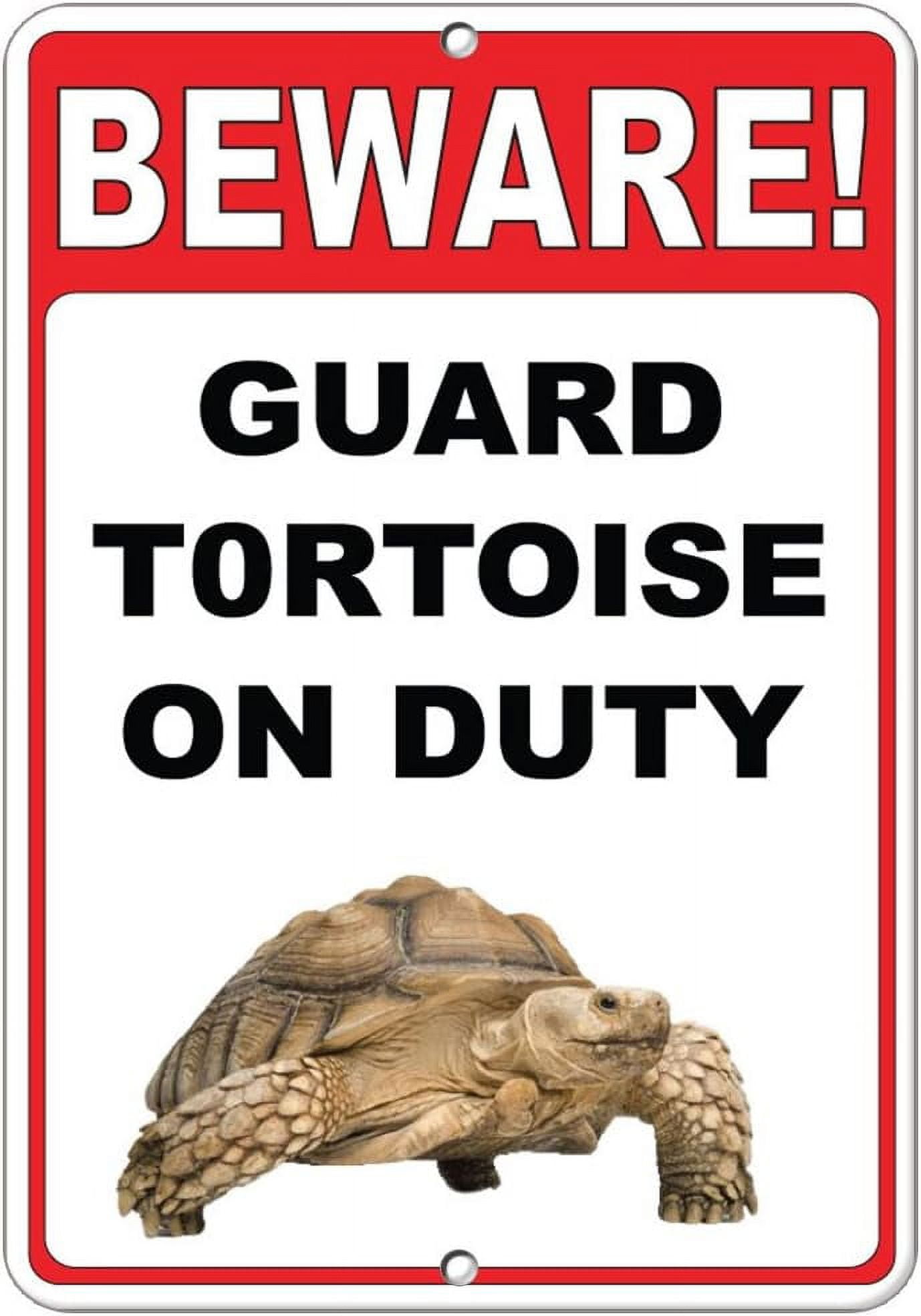Guard Tortoise On Duty Funny Quote Aluminum Metal Sign - Walmart.com
