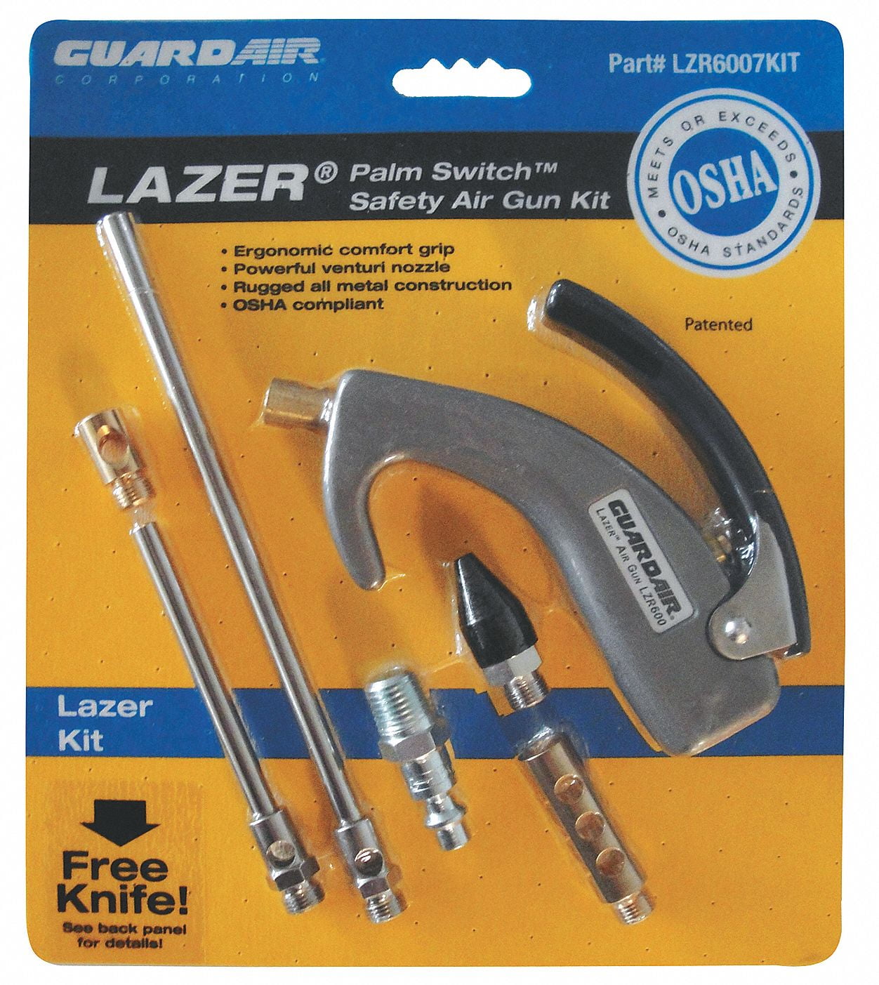 Guardair Air Gun Kit,Ergonomic,Aluminum LZR6007KIT - Walmart.com