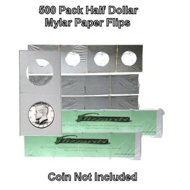 Guardhouse 2x2 Half Dollar, Mylar Staple Paper Holders, 500 - Walmart.com