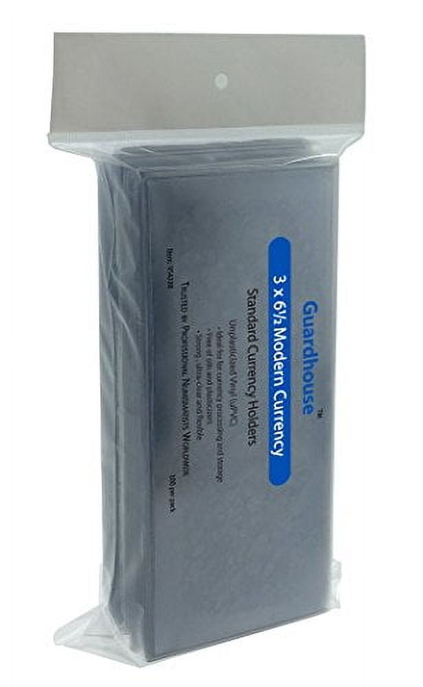 Guardhouse Semi-Rigid Modern Currency Holders - Pack of 100 - Walmart.com
