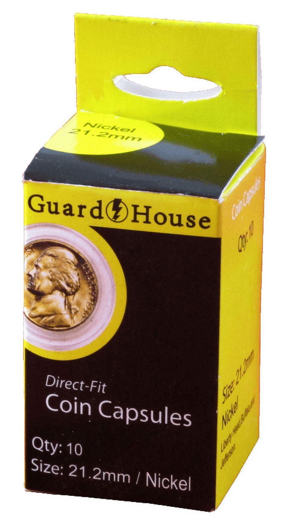 Guardhouse Direct-Fit Coin Capsules - Nickel 21mm - 10 Pack - Walmart.com