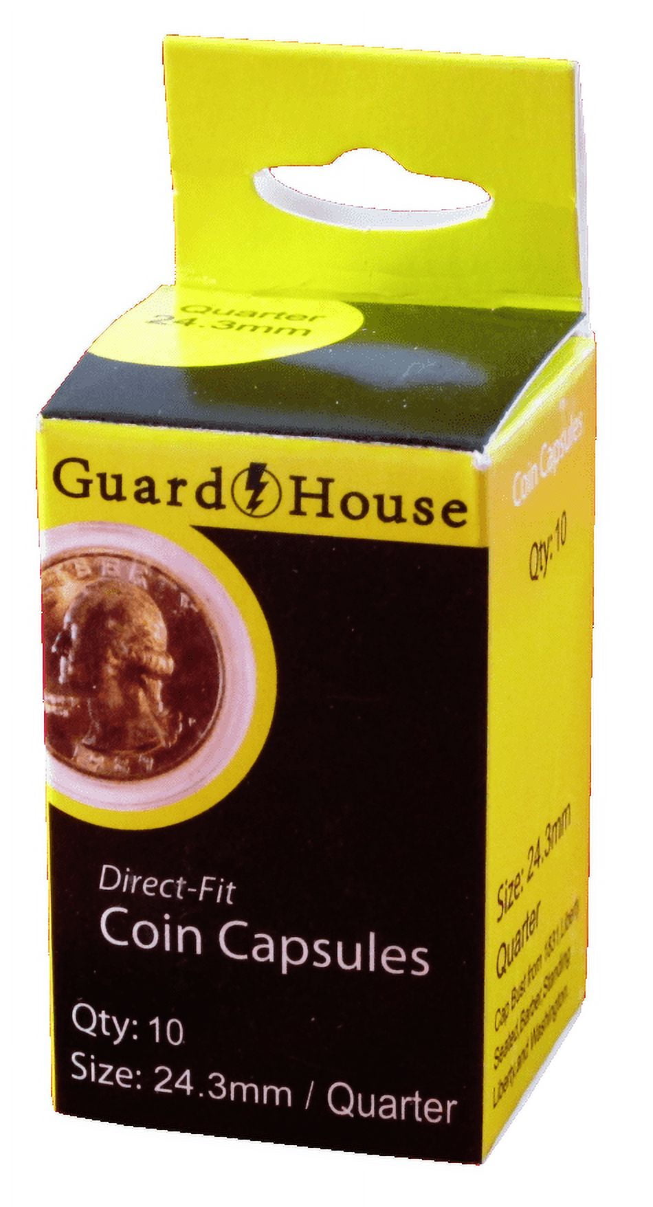 Guardhouse Direct-Fit Coin Capsules - Quarter 24mm - 10 Pack - Walmart.com