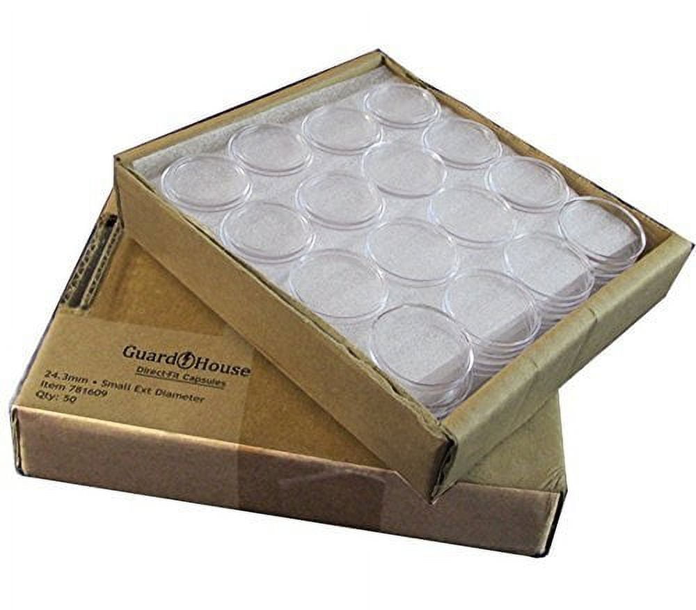 Guardhouse Direct-Fit Coin Capsules Quarter size For 24.3mm Box of 50 ...