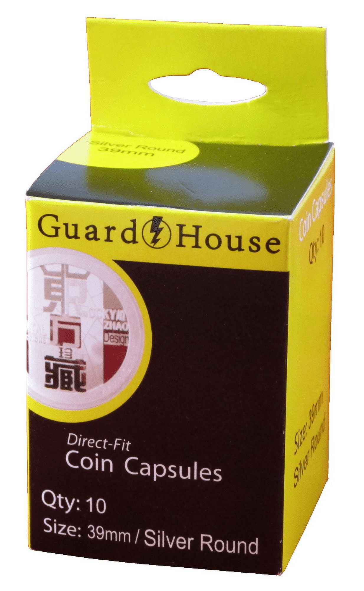 Guardhouse, Coin Capsules, 39mm, Silver Round Fits 39mm Silver, 10 Pack ...