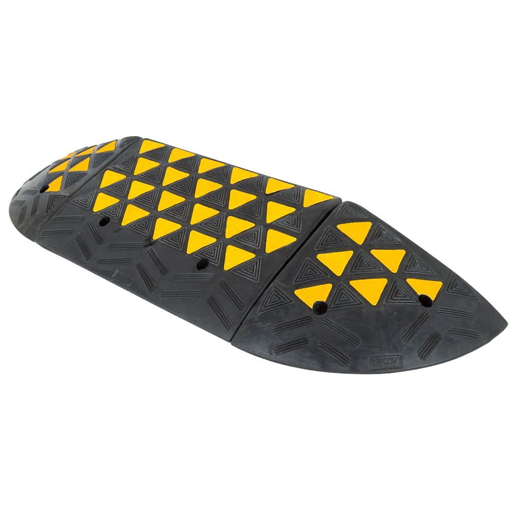 Guardian Safety 6in Heavy Duty Rubber Curb Ramp with Round End Caps for ...