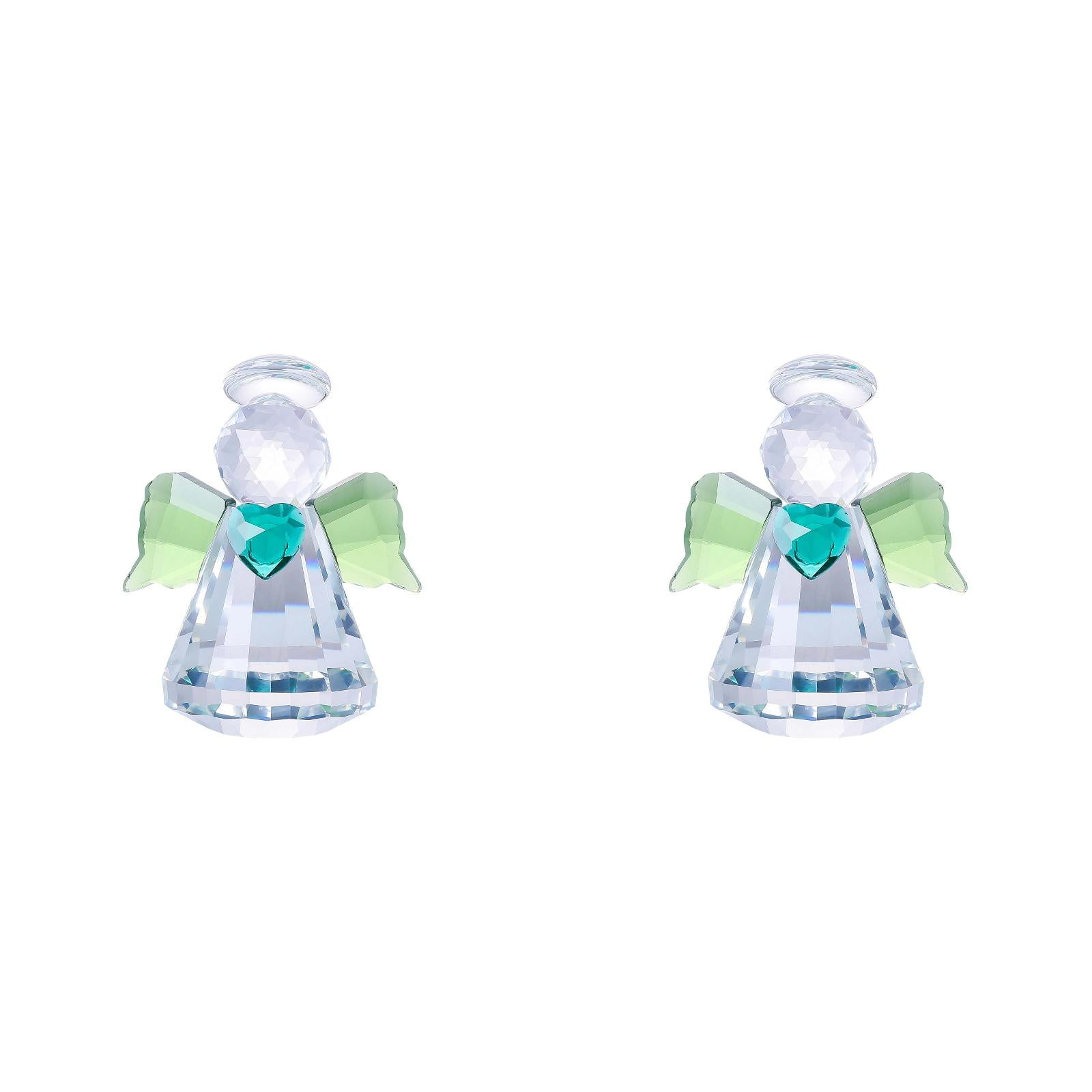 Guardian Angel Figurine Set - 2.68" 2PCS Glass Angel Ornaments for Home ...