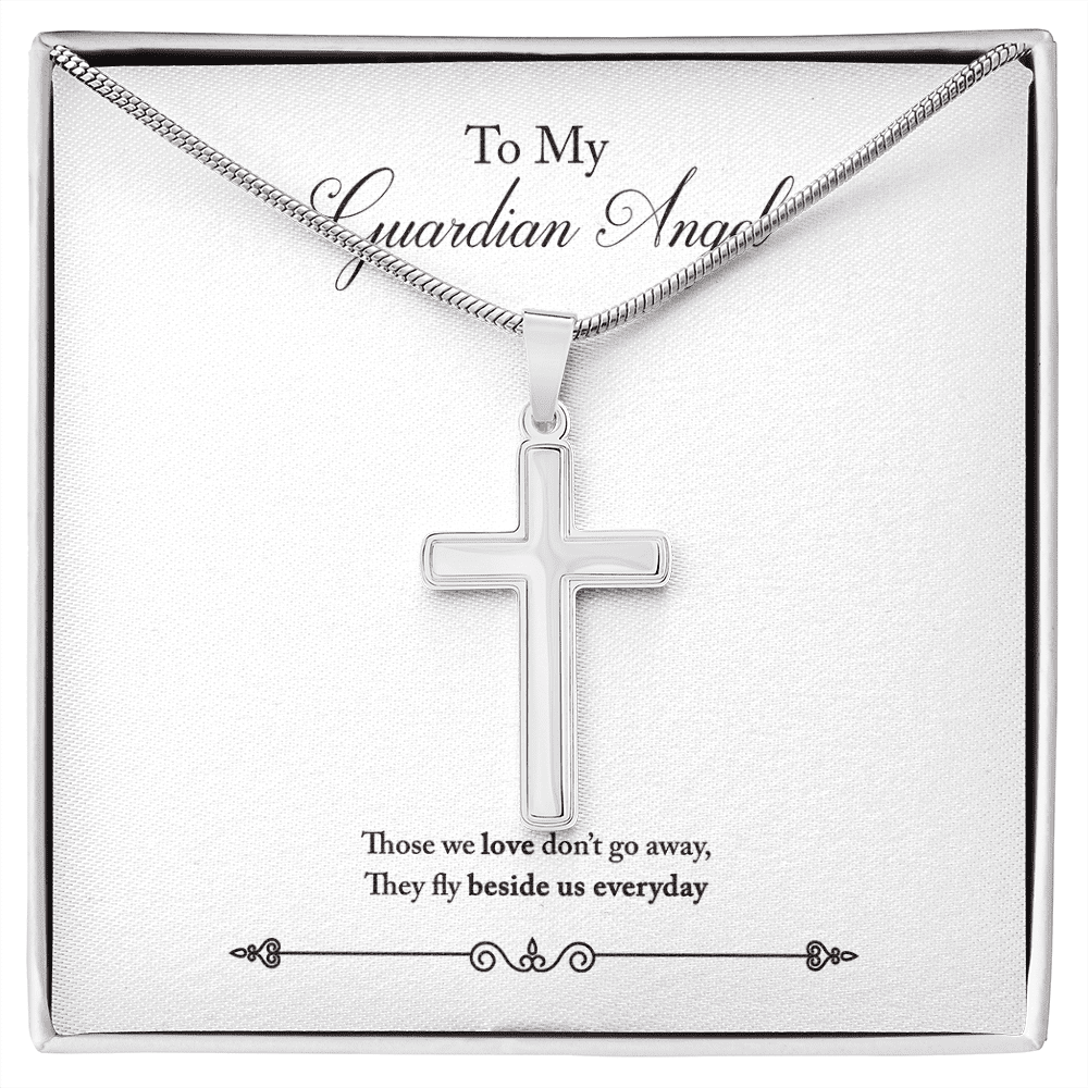 Guardian Angel Dad Memorial Dad Memorial Cross Necklace Sympathy Loss ...