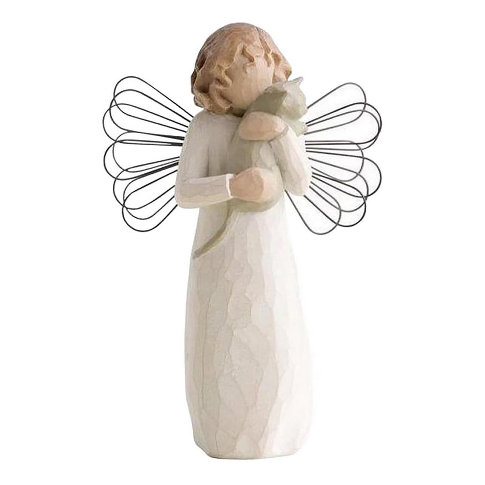 Figurine Angel of Hope, Hand-Painted Praying Angel Sculpture, Home ...