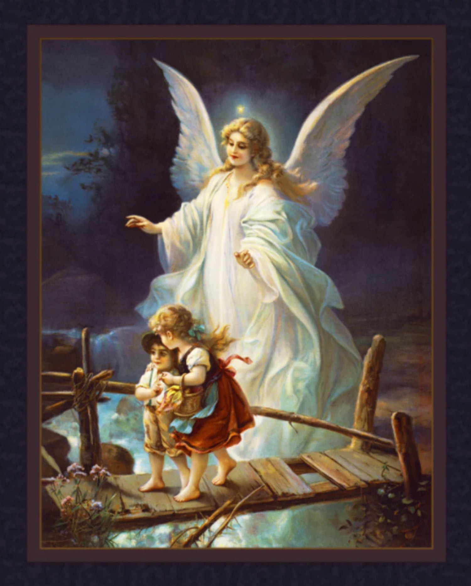 Guardian Angel Panel Cotton Fabric - Walmart.com