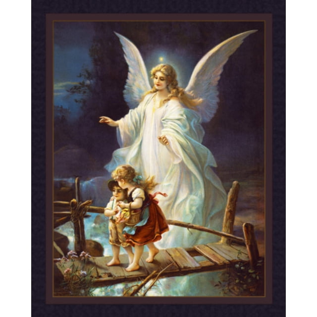Guardian Angel Panel Cotton Fabric - Walmart.com