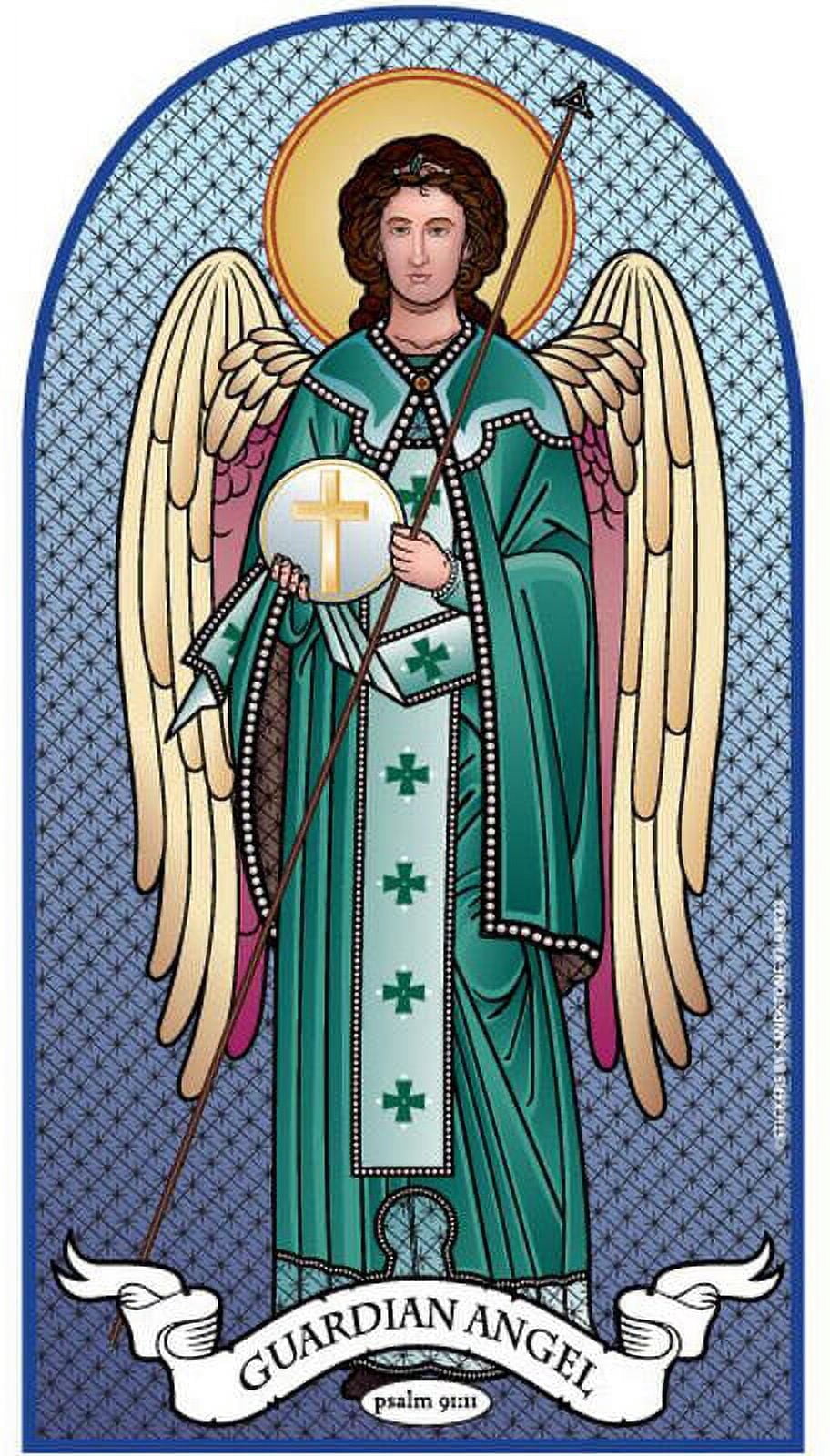 Guardian Angel - Postcard Sized Vinyl Sticker 6" x 3.25" - Walmart.com