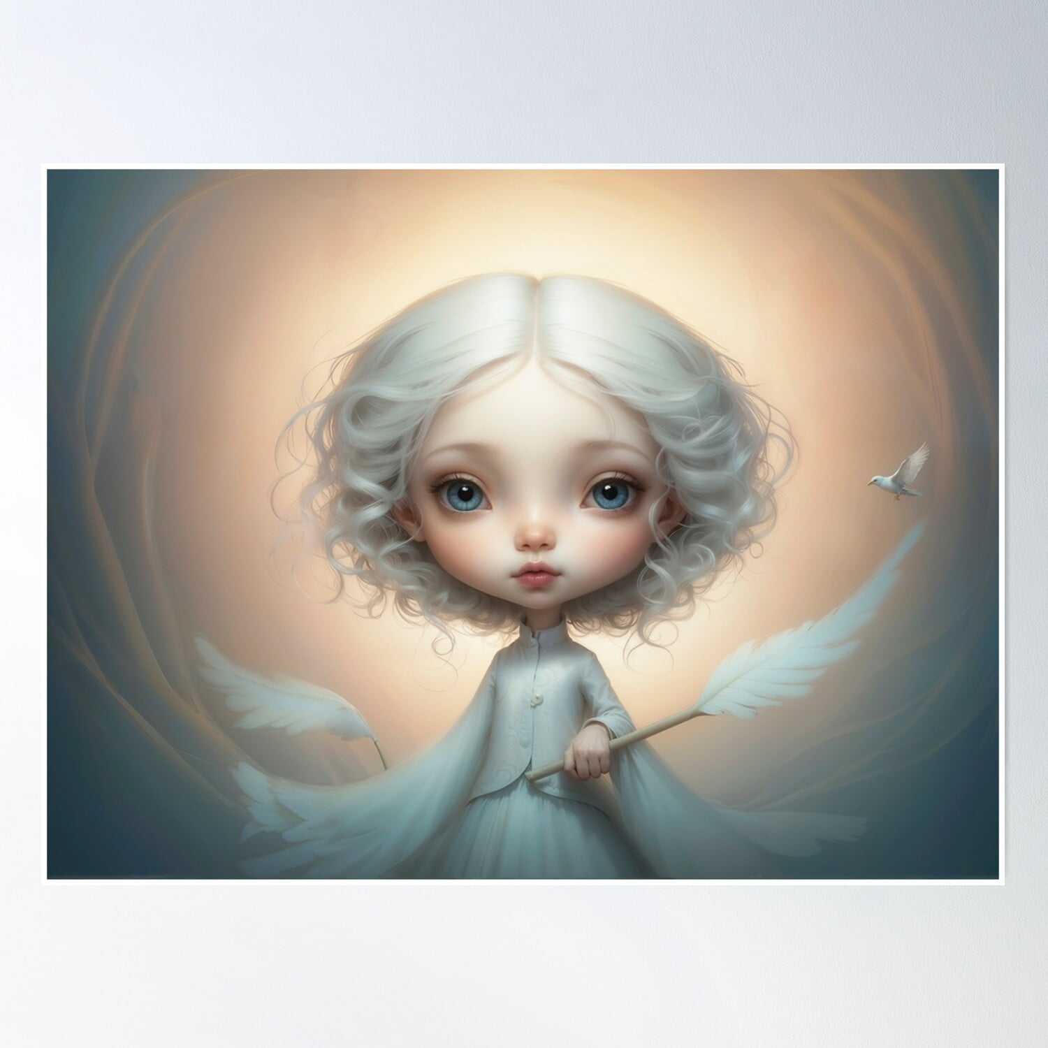 Guardian Angel Poster Wall Art, Modern Wall Decor, 24x36 UNFRAMED ...