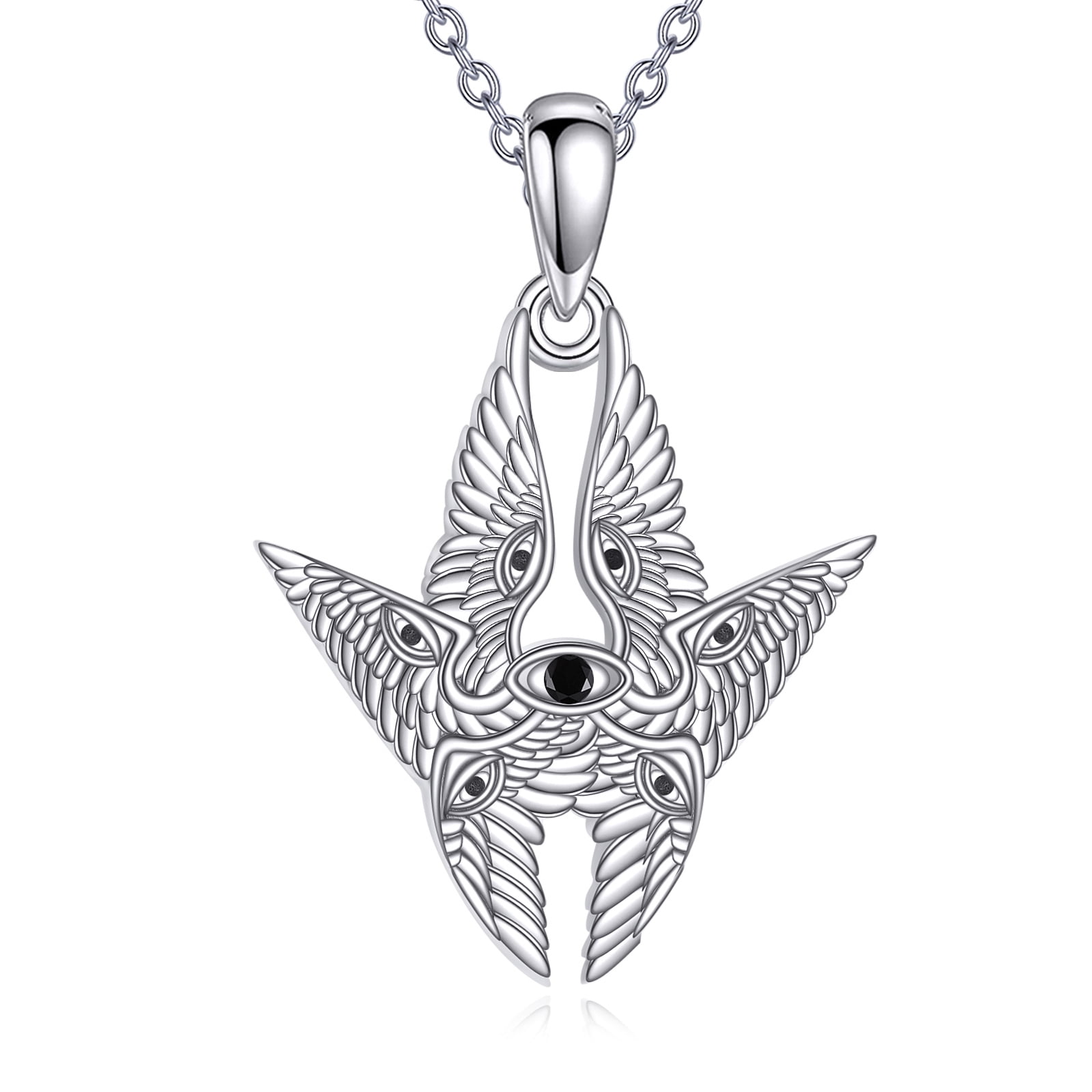 Guardian Angel Seraph Necklace Sterling Silver Angel Wings Pendant ...