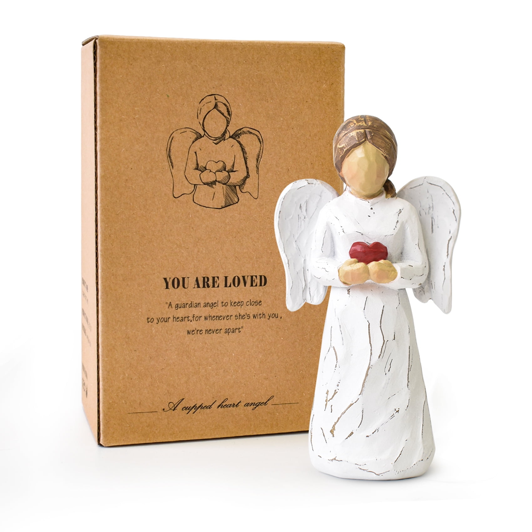 Guardian Angel Statue, Healing Angel Figurines for Women, Resin Angel ...