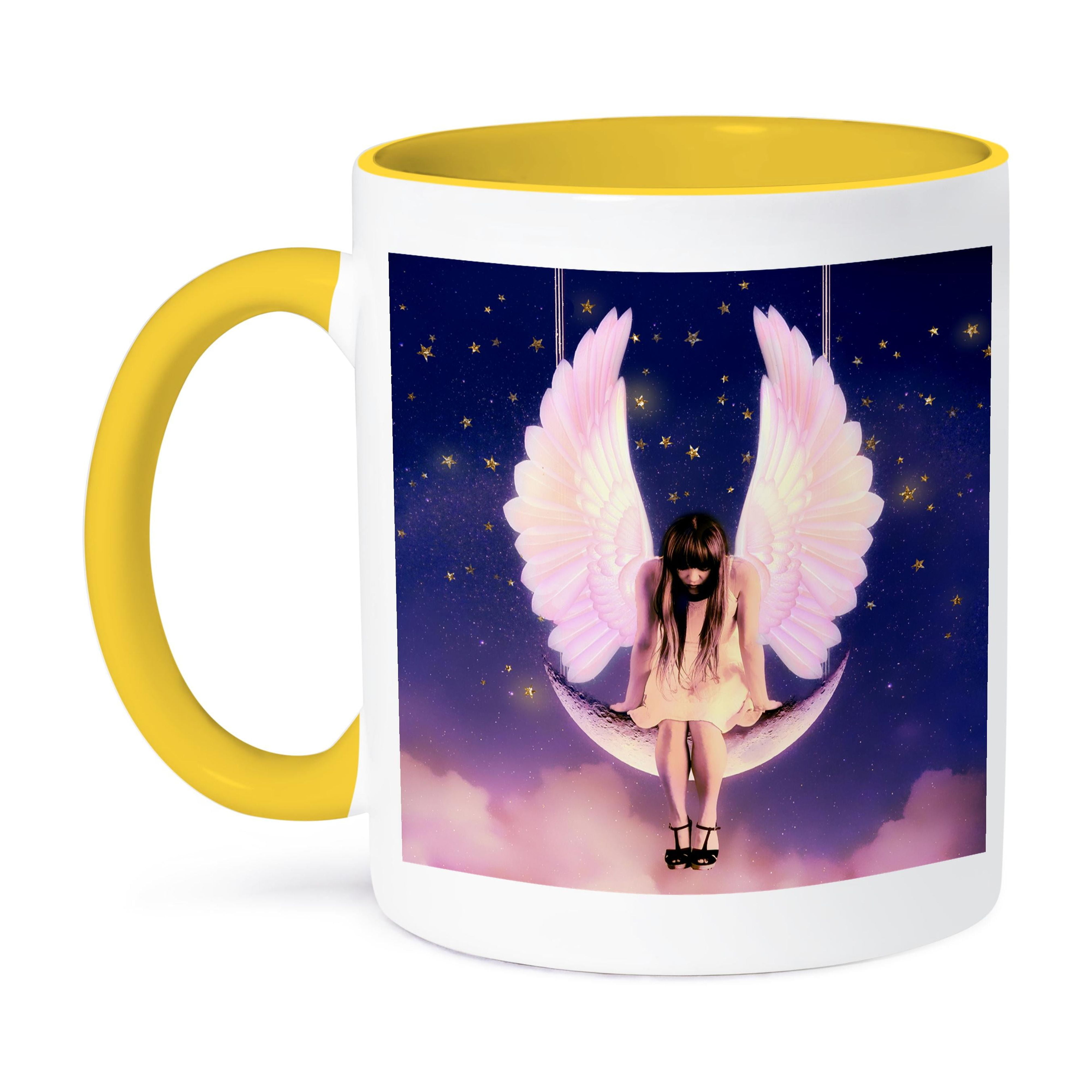 3dRose, Guardian Angel Swinging on the Moon with Celestial Starry Sky ...