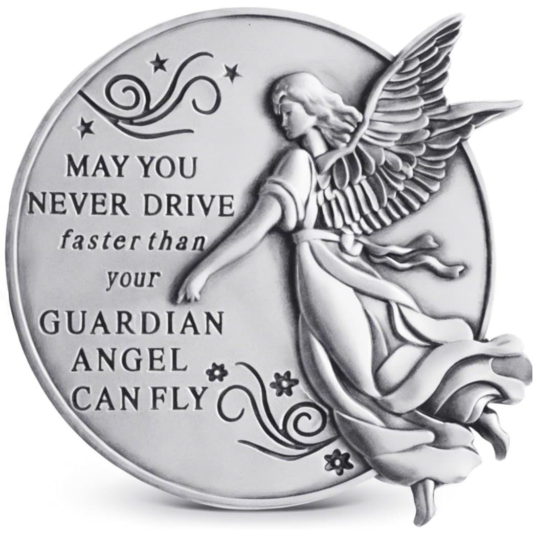 Guardian Angel Visor Clips for Cars，Reads May You Never Drive Faster ...