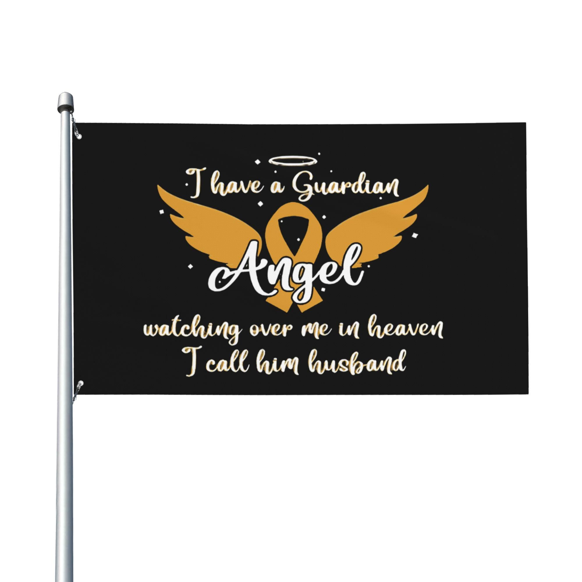 Guardian Angel Watching Over Me in Heaven Flags Garden Home Flag House ...