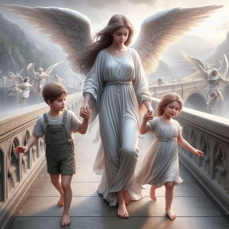 Guardian Angel andCrossing Bridge 1000 Piece Jigsaw Puzzle Suitable for ...
