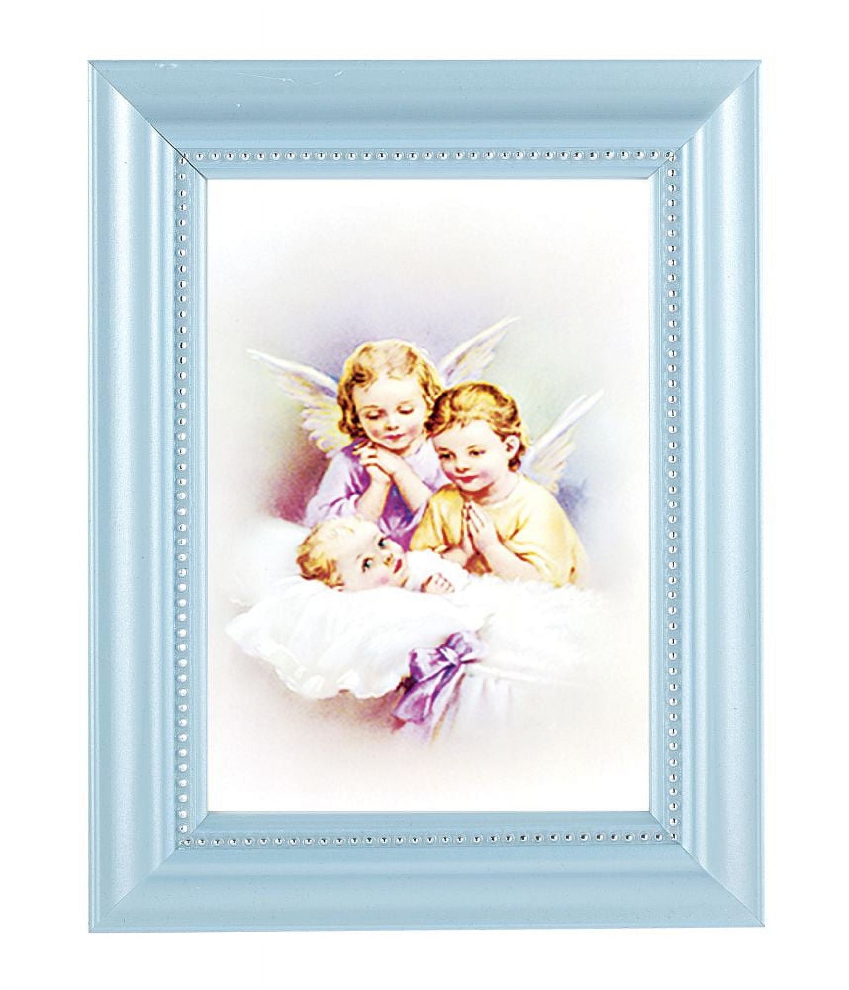 Guardian Angels Picture Framed Wall Art Decor Small, Pearlized Fluted ...