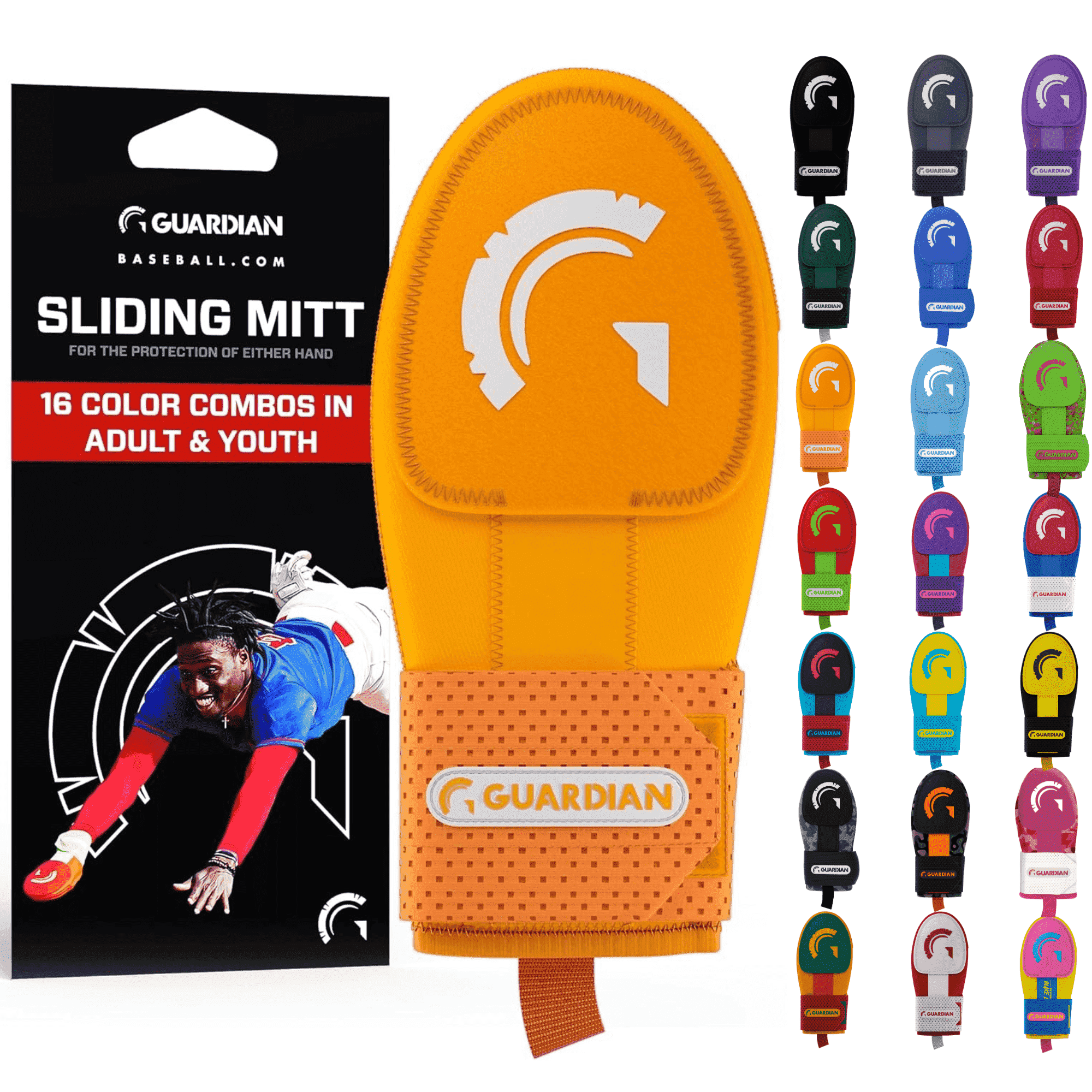 Guardian Baseball Sliding Mitt, Adult Regular, Protective Hand Guard, 1 ...