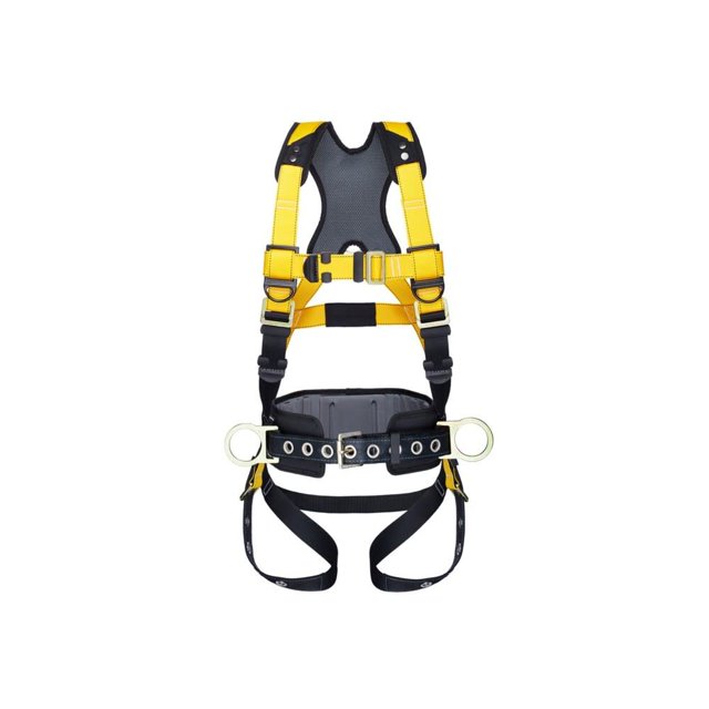 Guardian Fall Protection 37193 Full Body Harness, Black/Yellow ...
