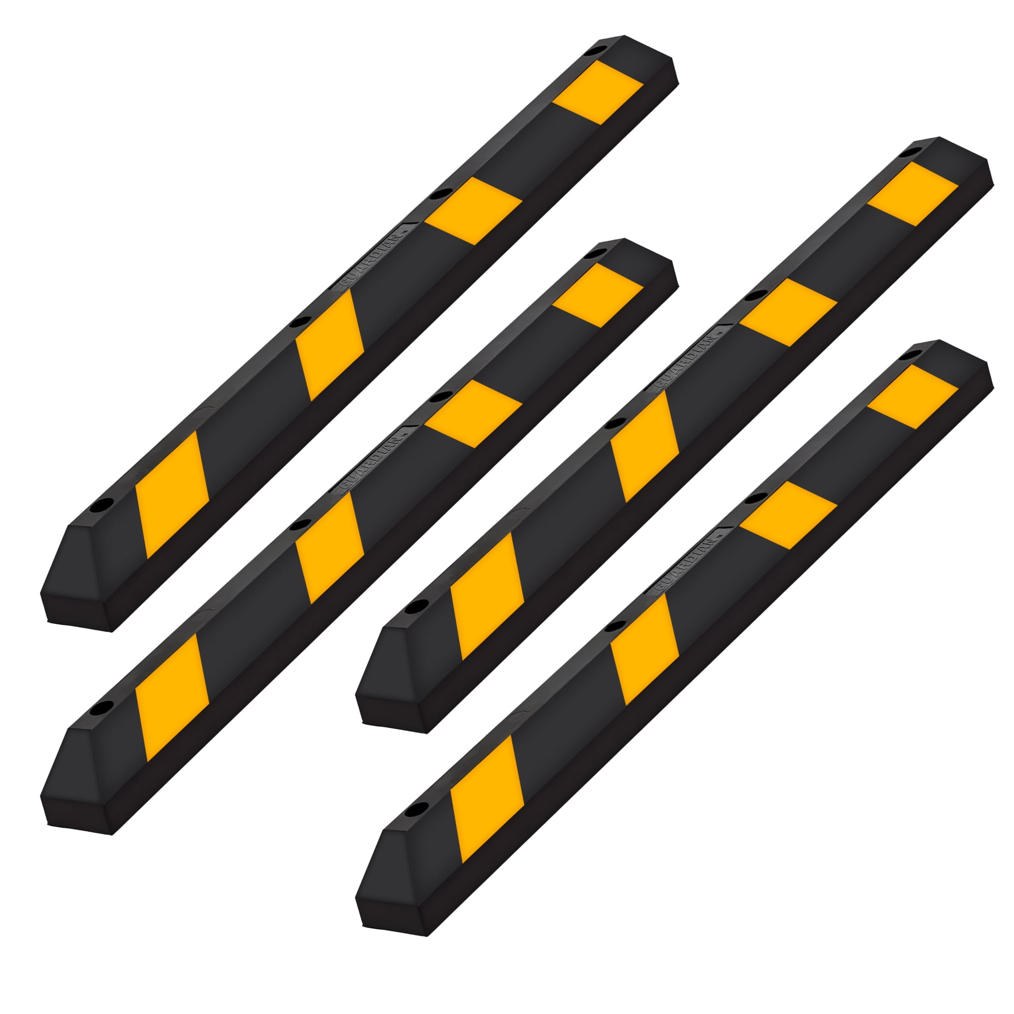 Guardian Parking Stop, 6-Foot Long Rubber Curb with Mounting Holes ...