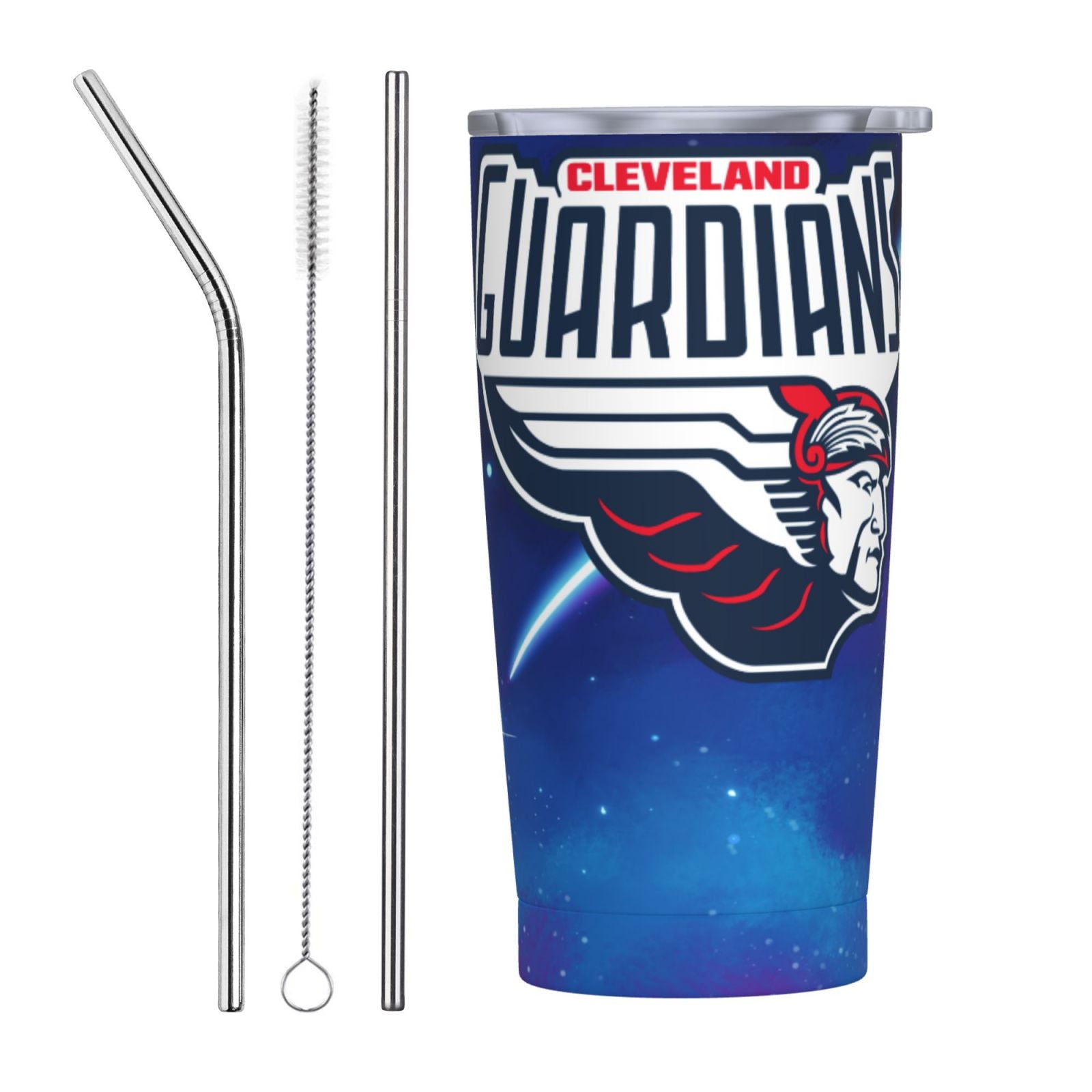 Guardians 2025 Custom Team Logo 20oz Car Straw Cup | Vacuum Insulated Stainless Steel Travel Mug ...