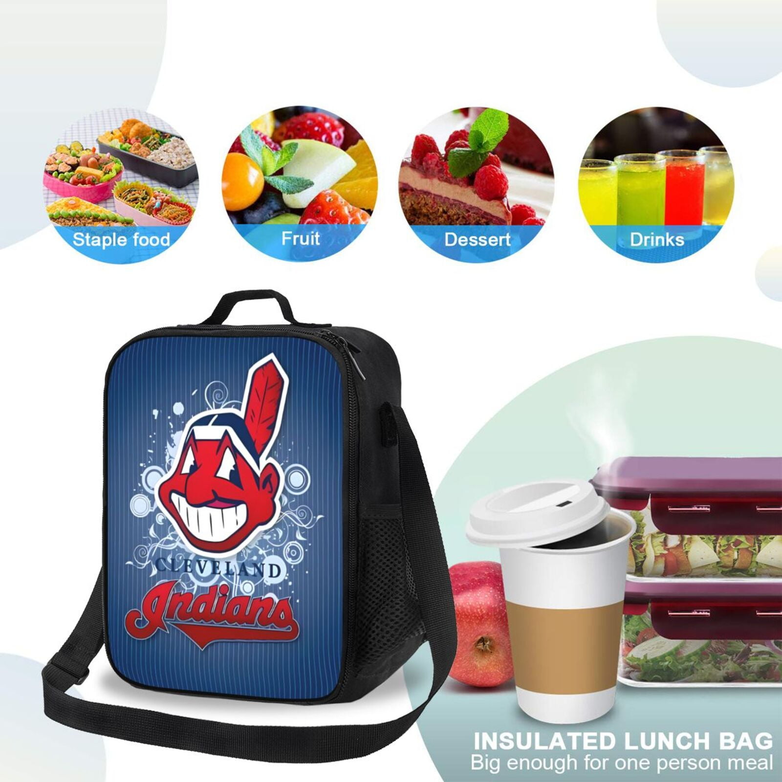 Guardians Baseball Team Customized Multifunctional Lunch Box Insulation ...