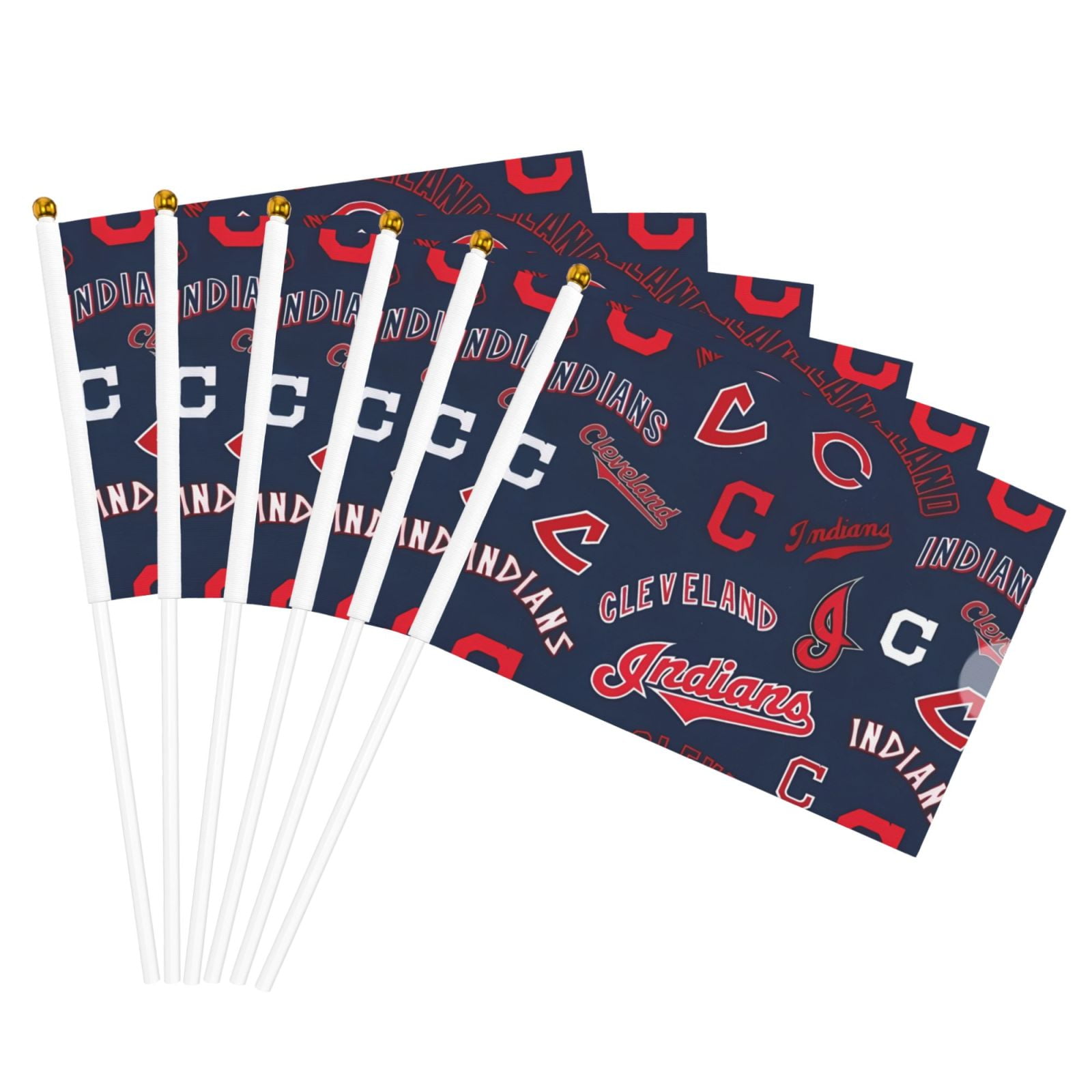Guardians Baseball Team Double Sided Hand Waving Flag(Pack of 6 or 10 ...
