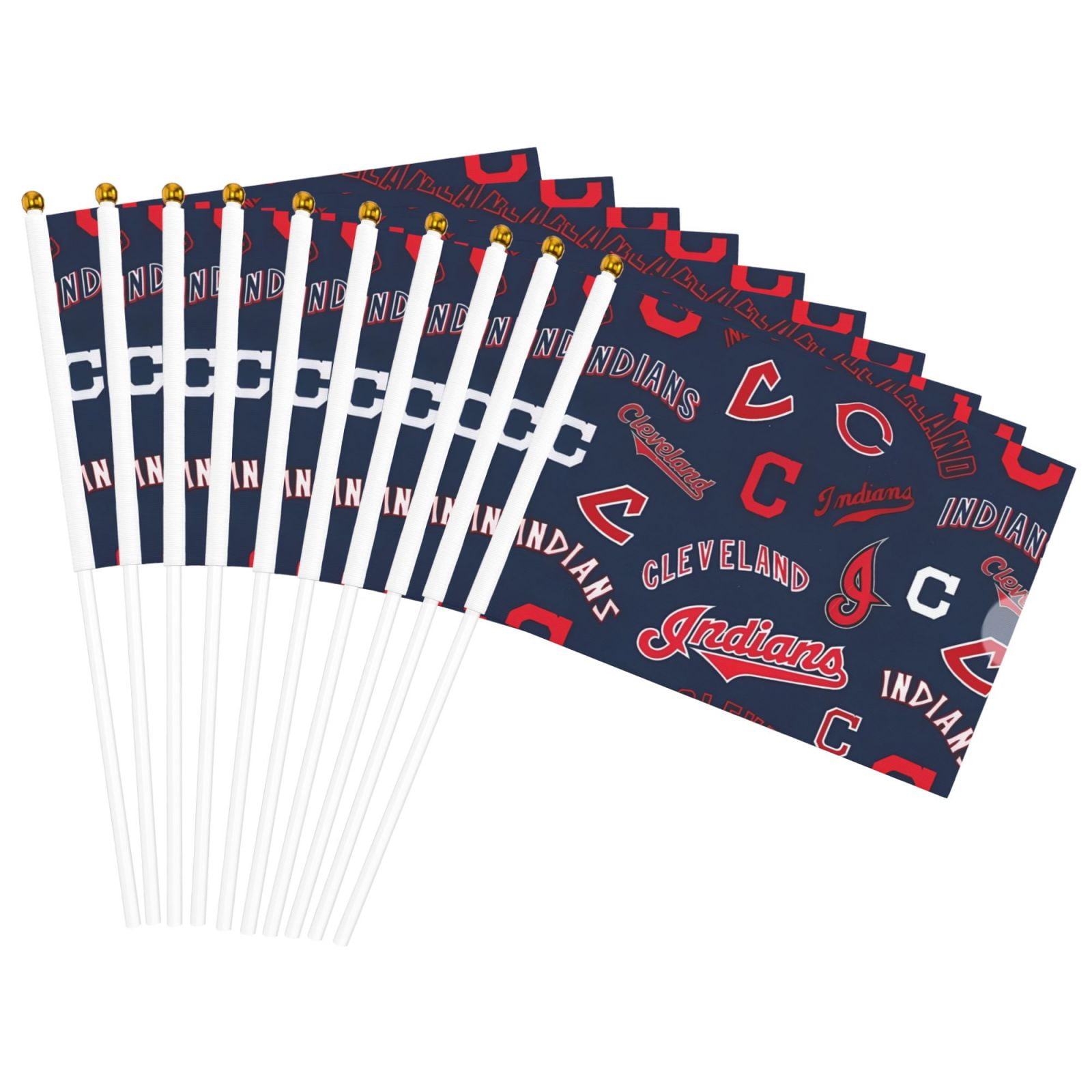 Guardians Baseball Team Double Sided Hand Waving Flag(Pack of 6 or 10 ...