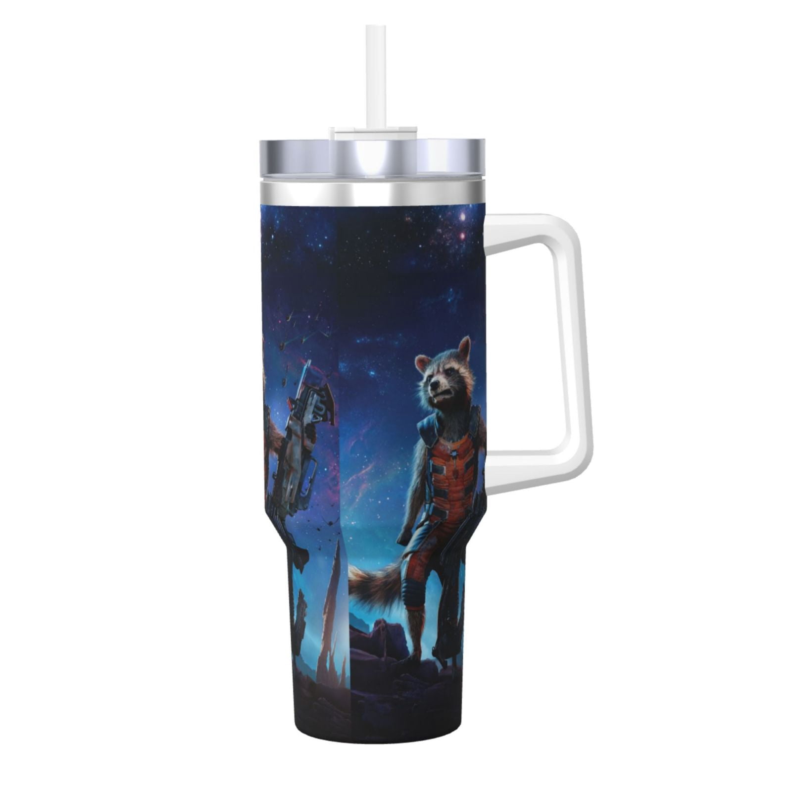 Guardians Of The Galaxy 40oz Ice Bully With Handle Straw And Lid, Print ...