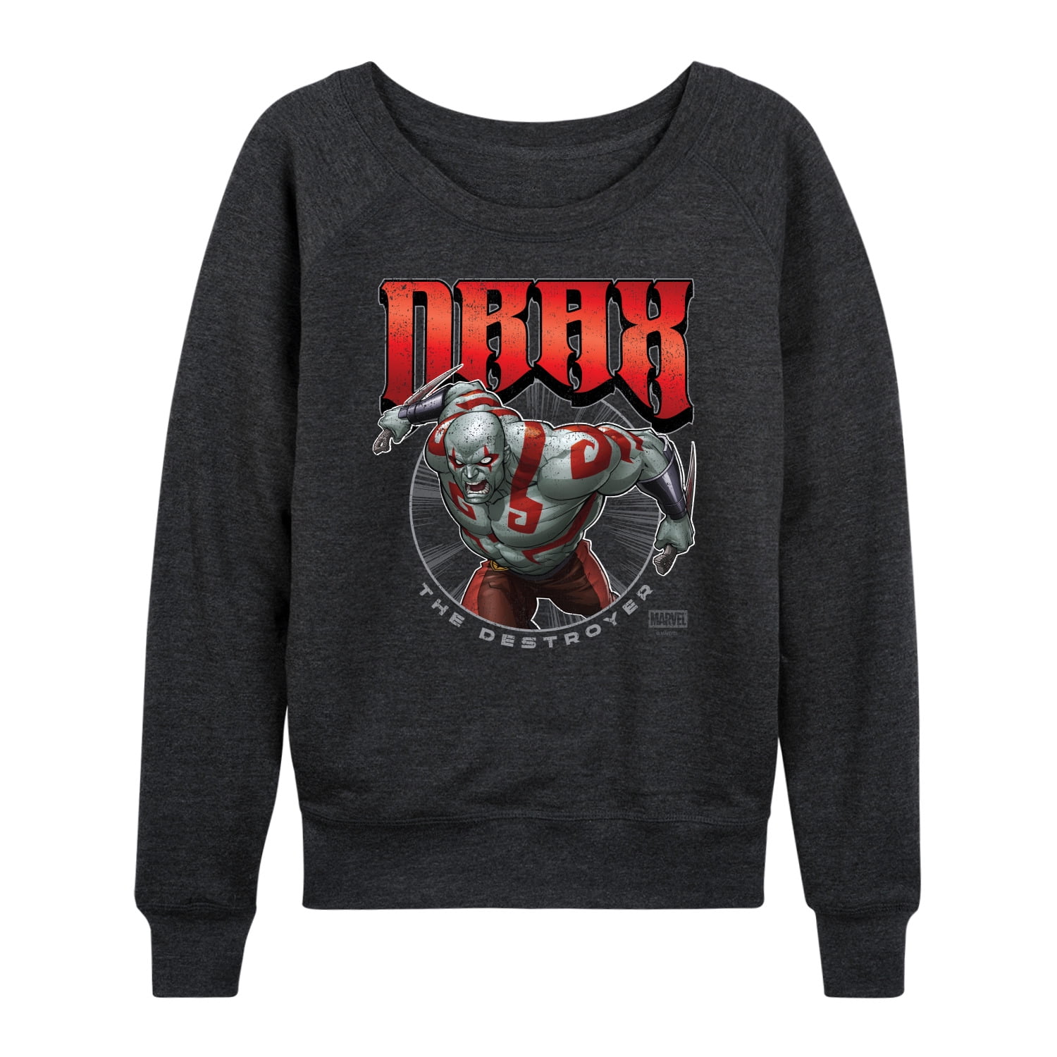 Guardians Of The Galaxy - Drax Logo - Women's French Terry Long Sleeve ...