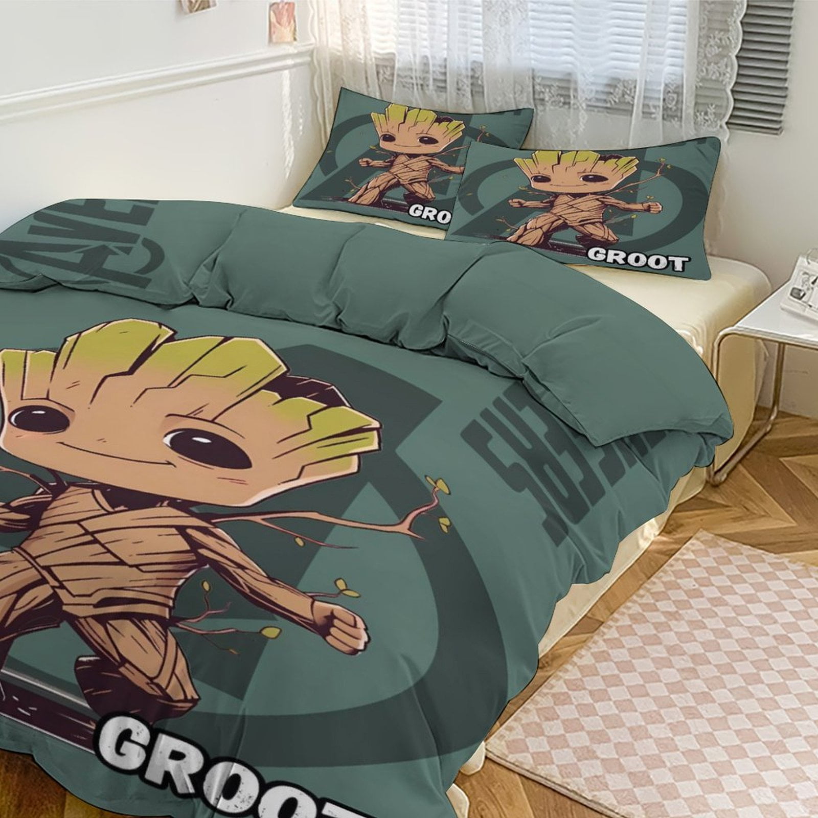 Guardians of The Galaxy Groot Boys Comforter Set Twin Size,Bedding Set ...