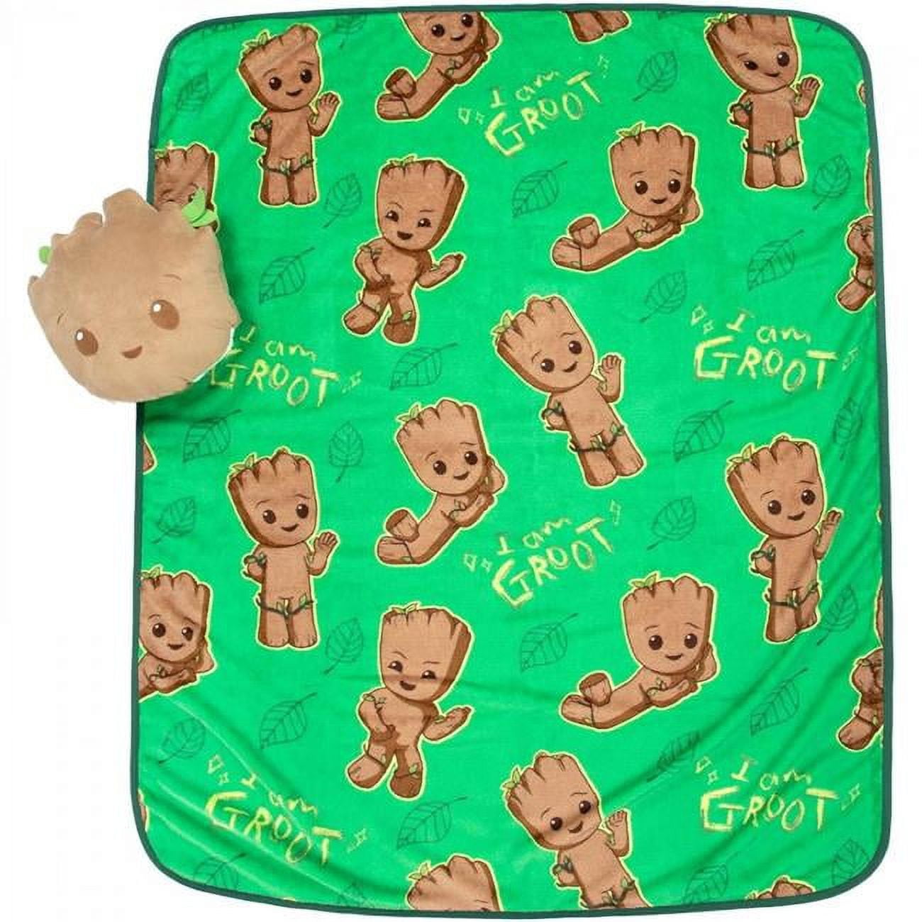 Guardians of The Galaxy Baby Groot Nogginz Pillow and Travel Throw Set ...