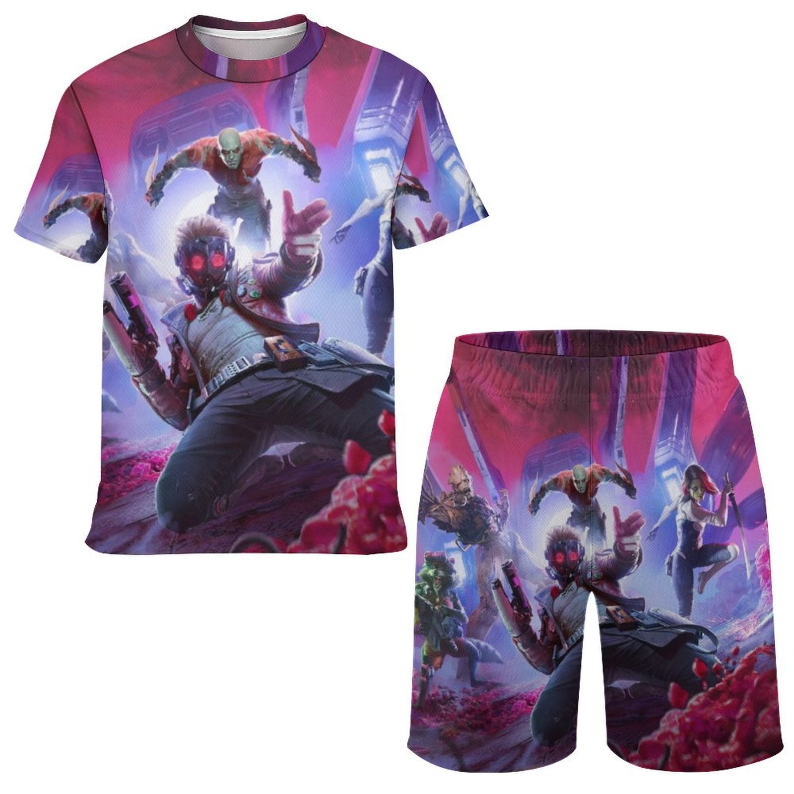 Guardians of The Galaxy Boys Short Sleeve T-Shirt And Shorts Outfit Set ...