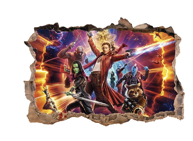 Guardians of the Galaxy Theme 3D Wall Decals,Bedroom、Living Room、and ...