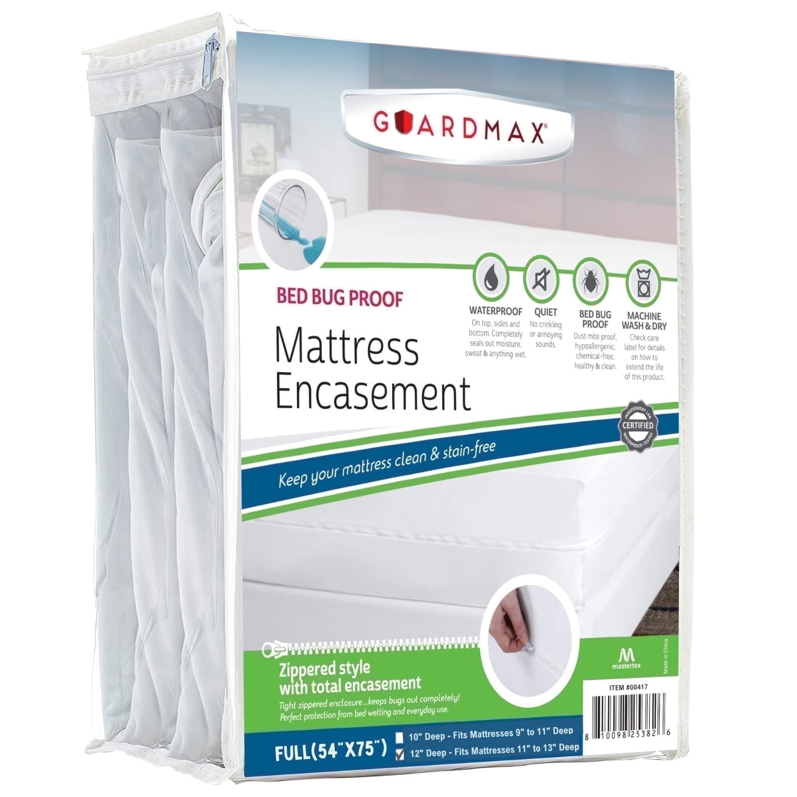 Free Shipping! Guardmax Waterproof Bed Bug Mattress Encasement Full ...