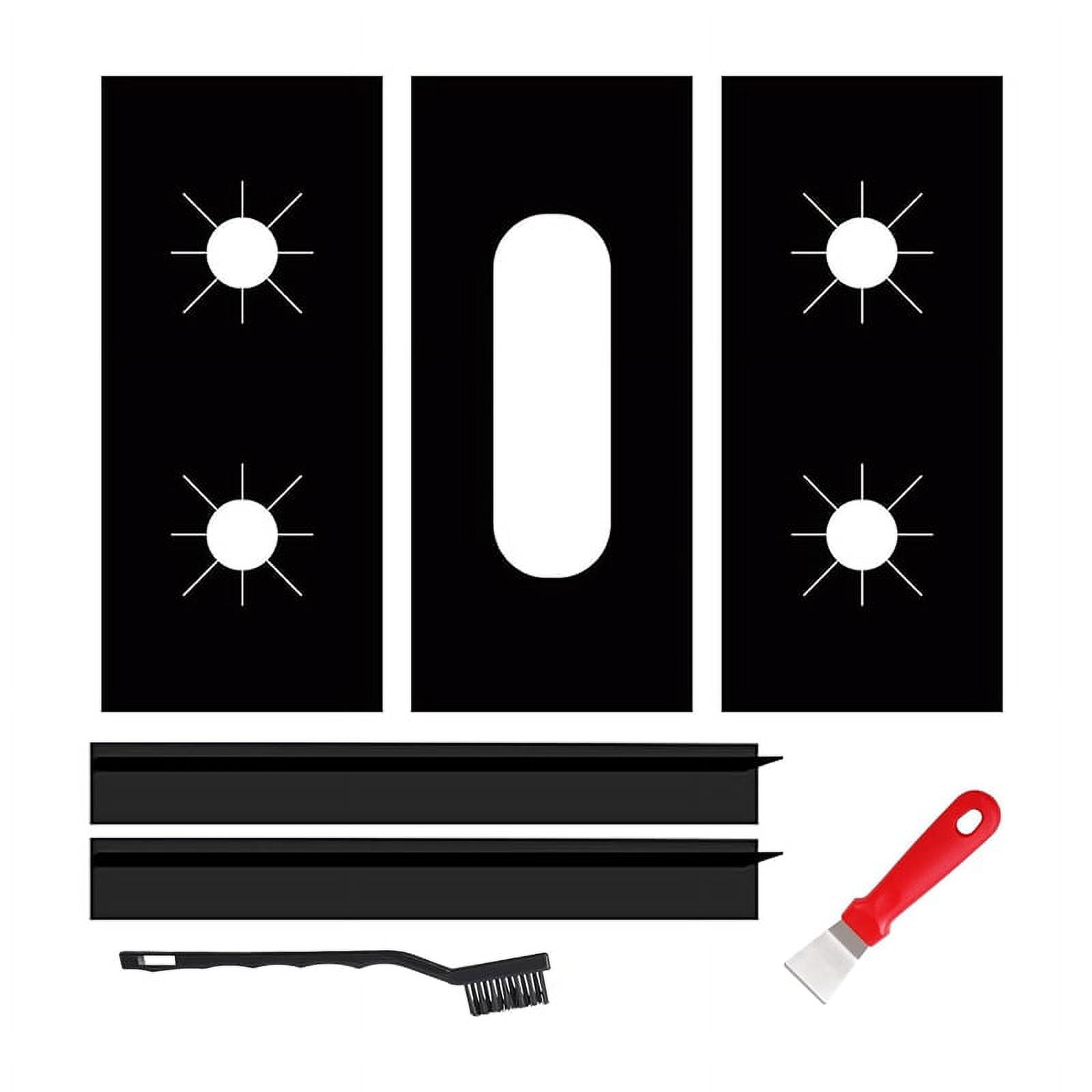 Guards for Gas Stove Top Covers Protector 0.3mm,Gas Burner 3 Mat with 2 ...