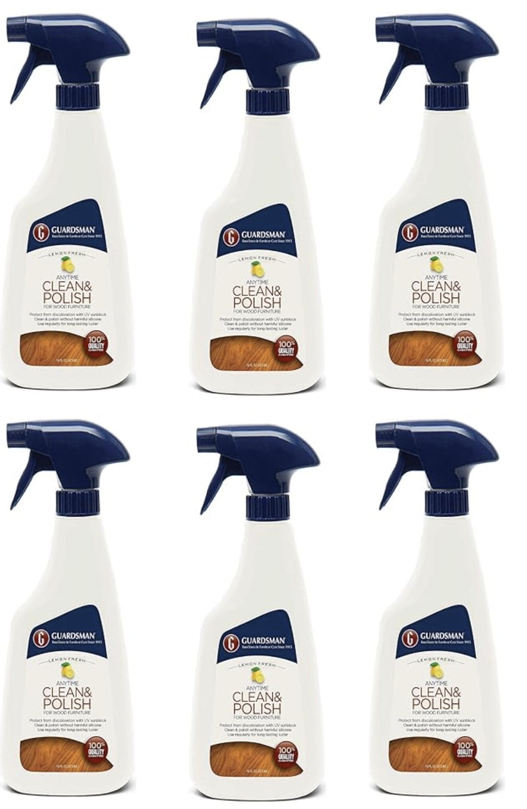 Guardsman 461300 Furniture Cleaner & Polish Wax-Free Lemon Scent 16 Oz ...