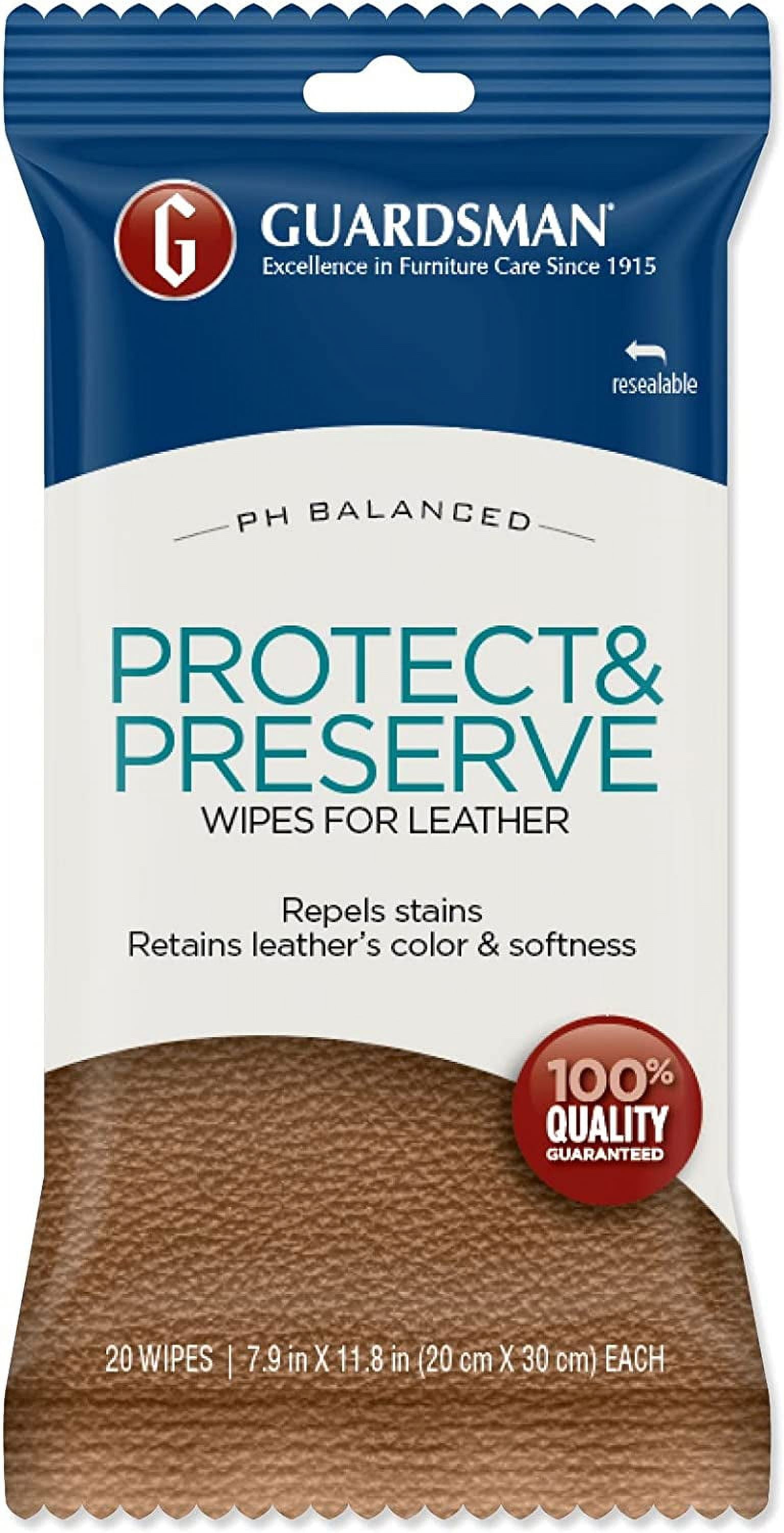 Guardsman 470600 Protect & Preserve Wipes Repels Stains, Retains Color ...