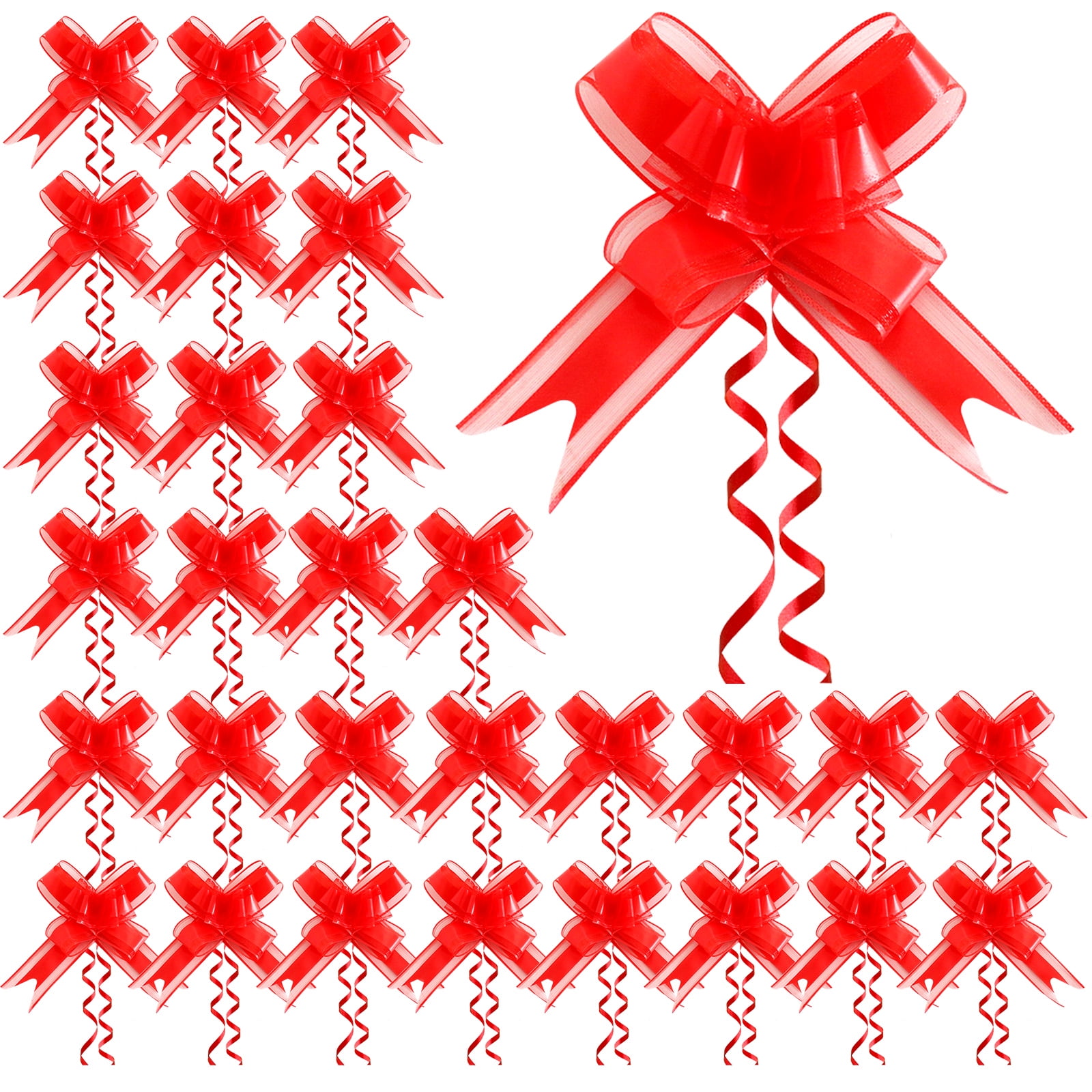 Guardung 30pcs Red Pull Bows Exquisite Craft And High-end Texture For ...