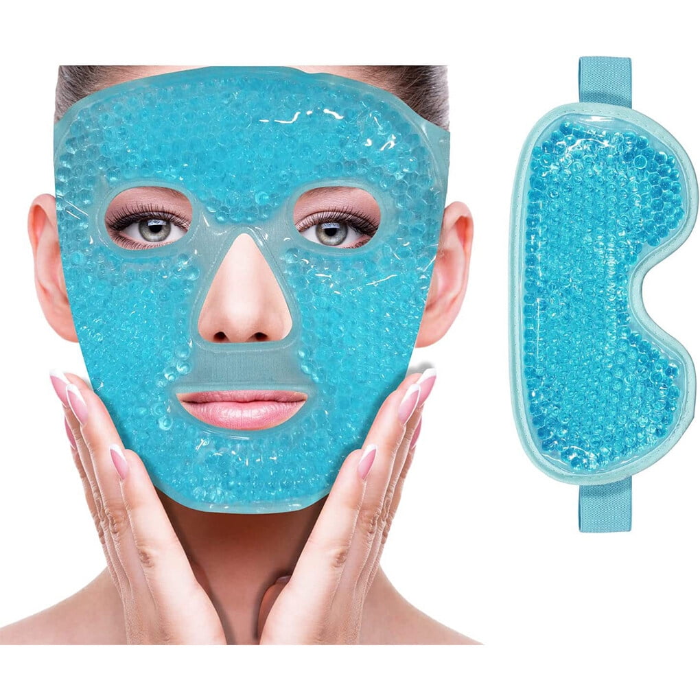Guardung Ice Face/Eye Mask Set for Women Man, Gel Beads Hot and Cold ...