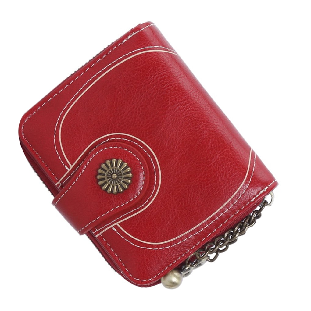 Guardung Women Short Type Wallet Girl Foldable PU Leather Zipper ...