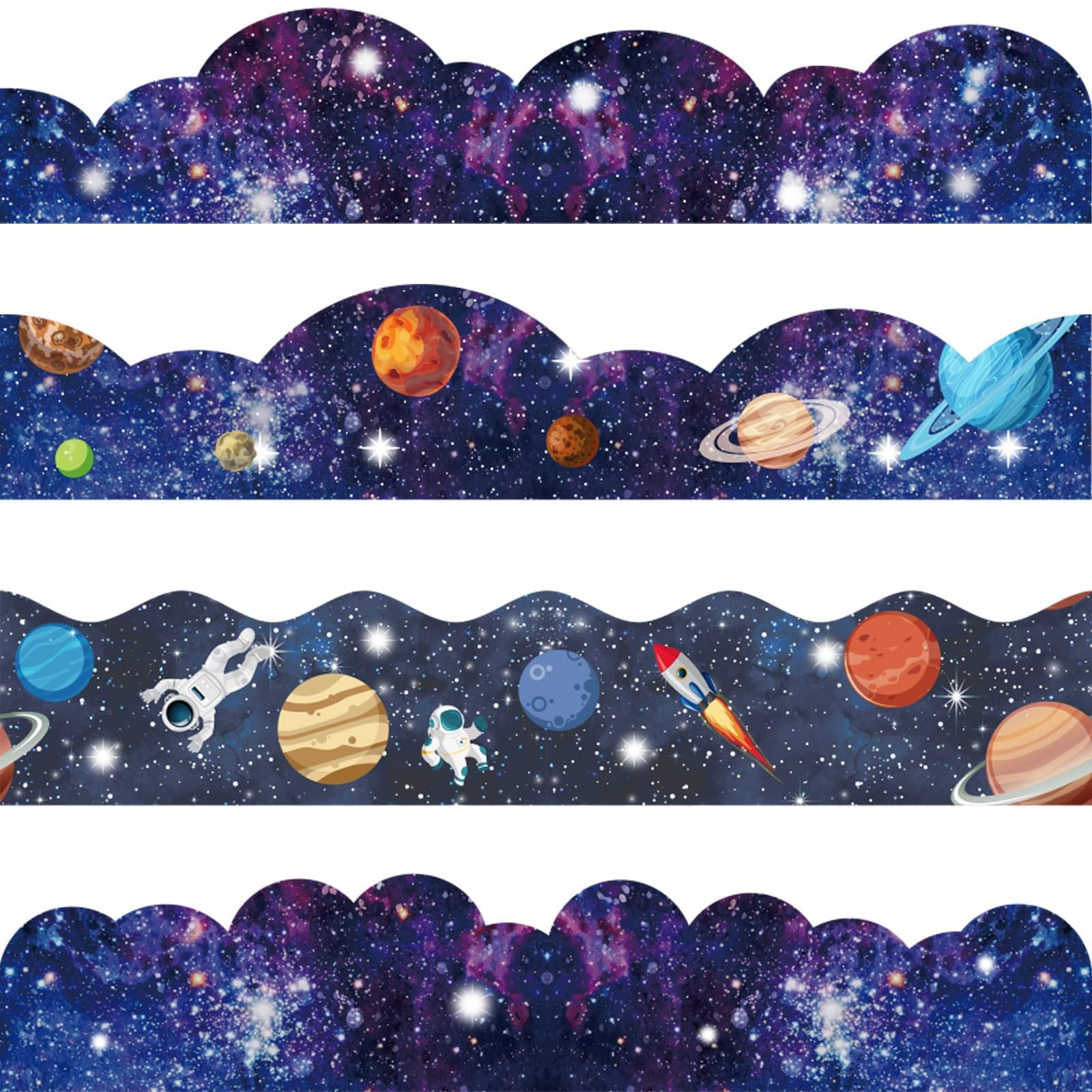 GuassLe 120ft Bulletin Board Borders Decorations Outer Space Classroom ...
