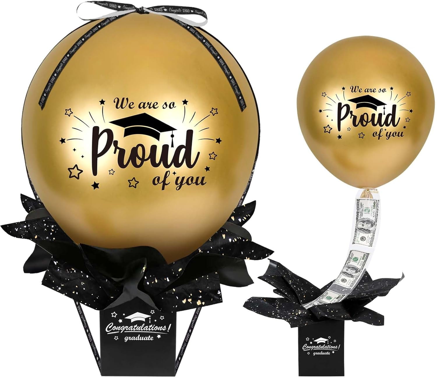 GuassLee 2024 Graduation Pull Money Balloon Box - Creative Graduation ...