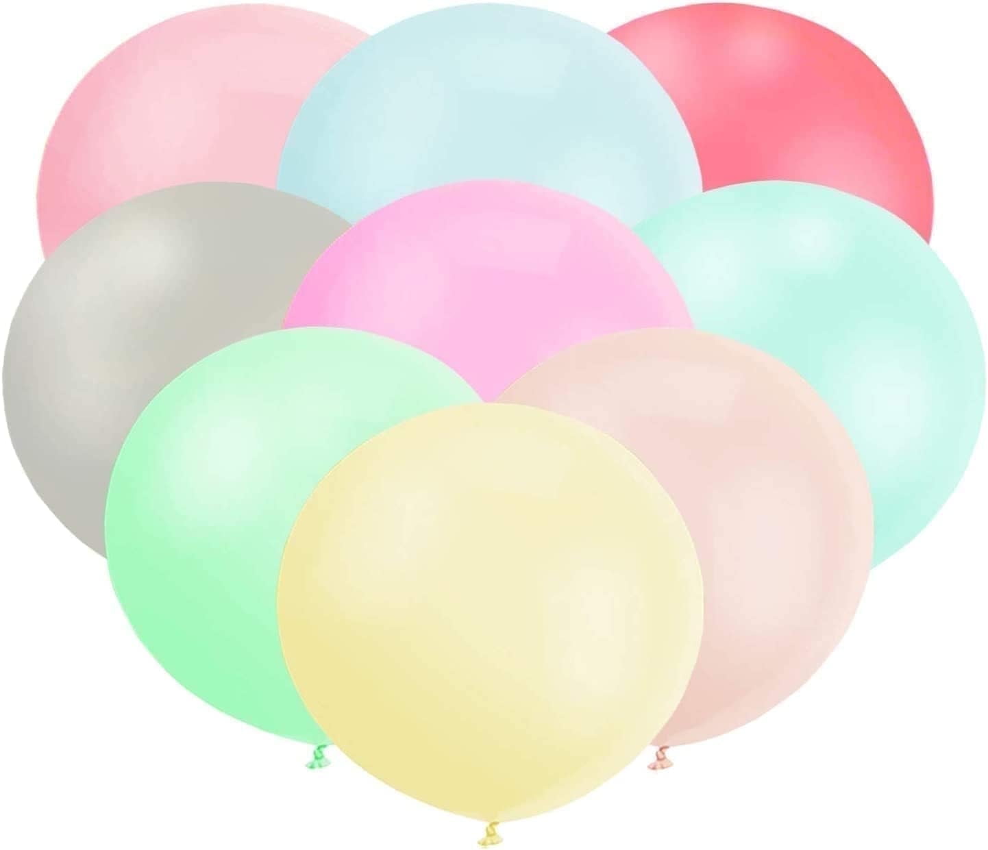 GuassLee 24Pcs Pastel Balloons 18 inch Large Pastel Balloons Big Round ...