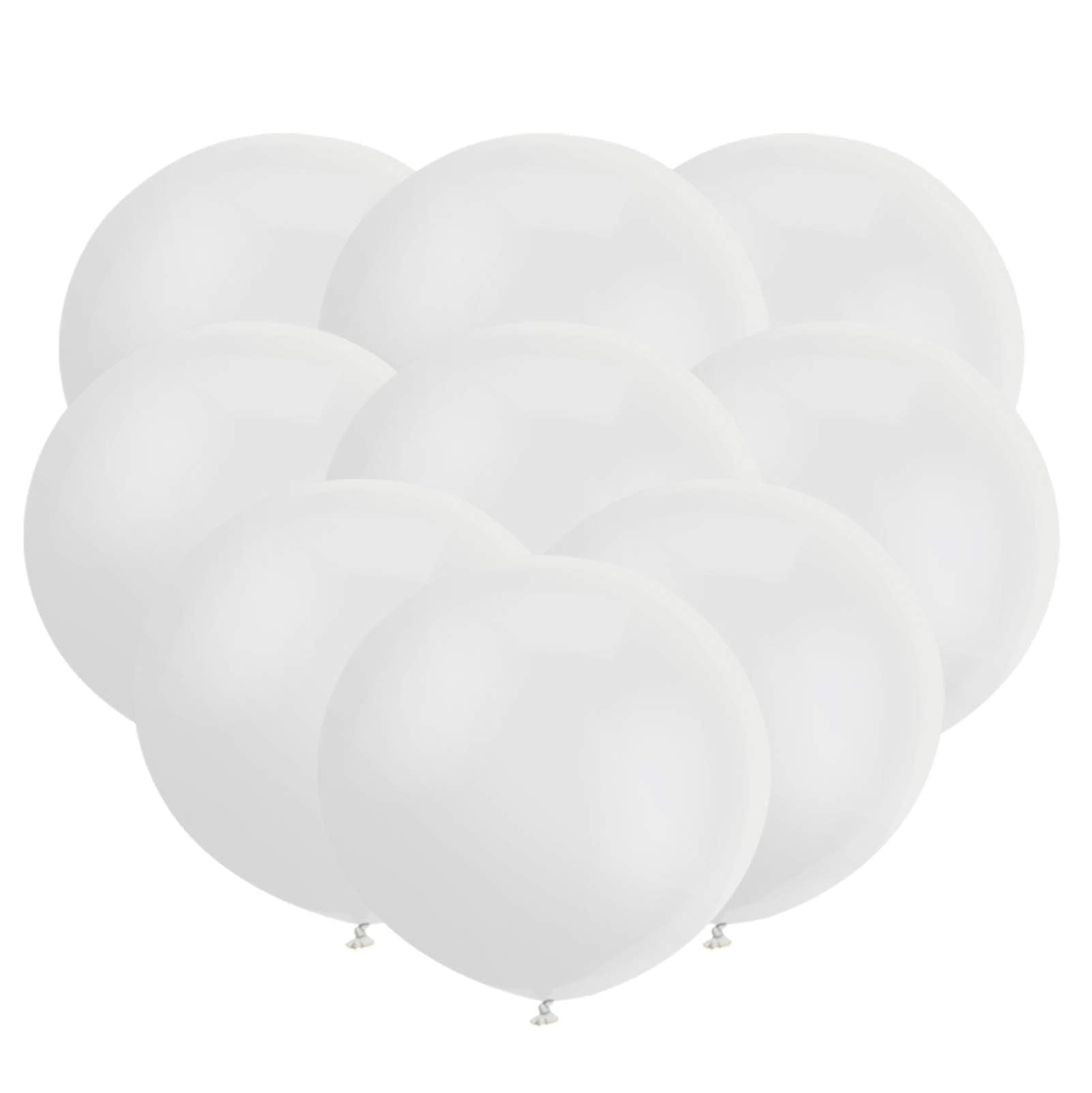 GuassLee 24pcs 18 Inch Big White Balloons Latex Round Balloons Giant ...