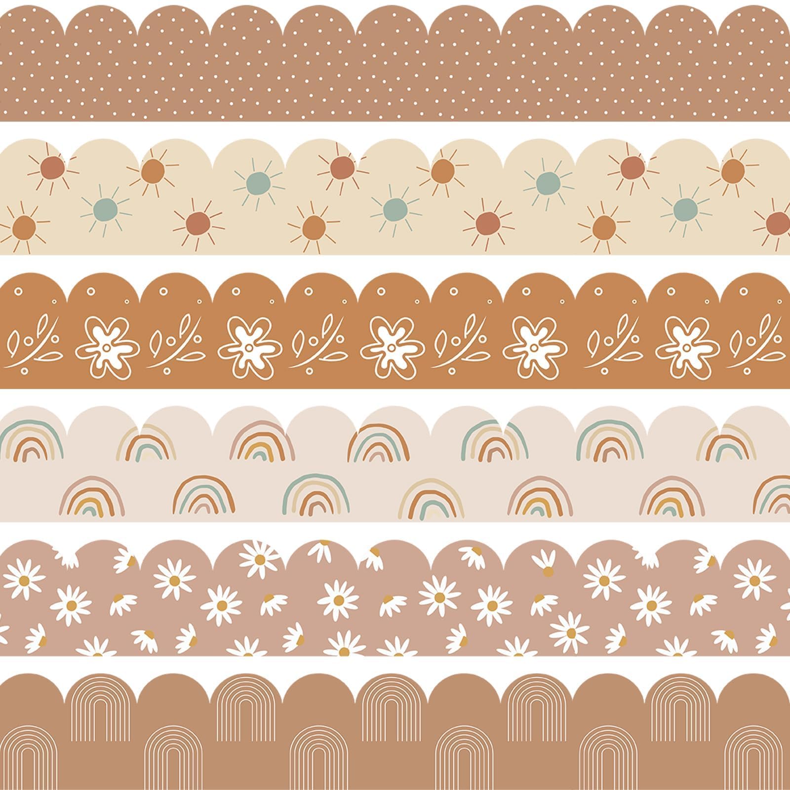 GuassLee 84Ft Boho Bulletin Board Borders, Boho Classroom Decorations ...