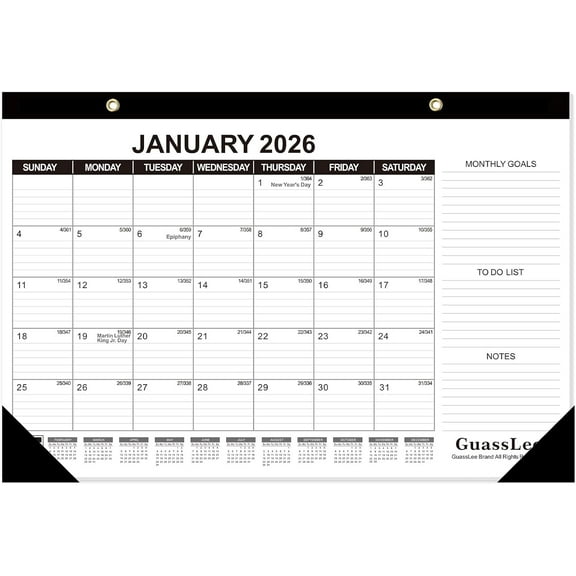 Ywbawe 2026 Desktop Calendar with Notepad Function for Office and Home ...