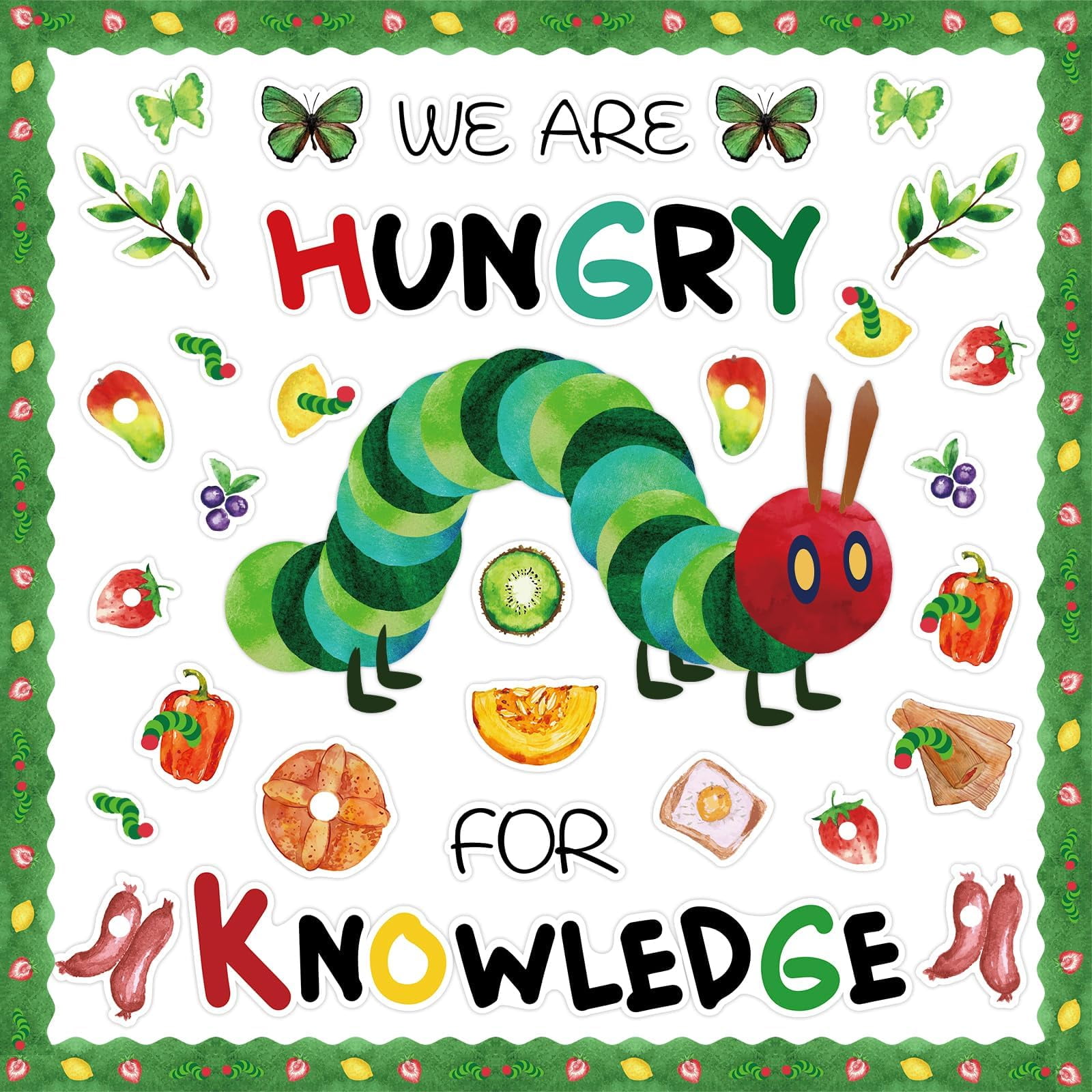 GuassLee Hungry Caterpillar Classroom Decor, 81Pcs Very Hungry ...
